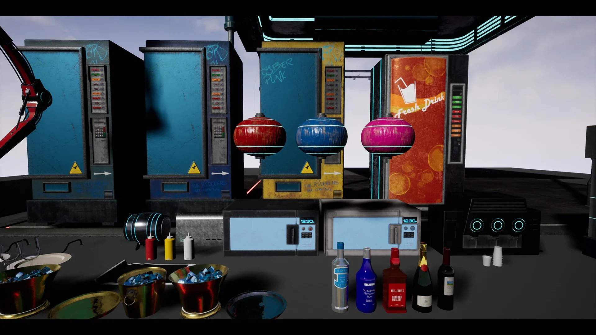 CyberPunk / Sci-Fi Bar Asset Pack - FlippedNormals
