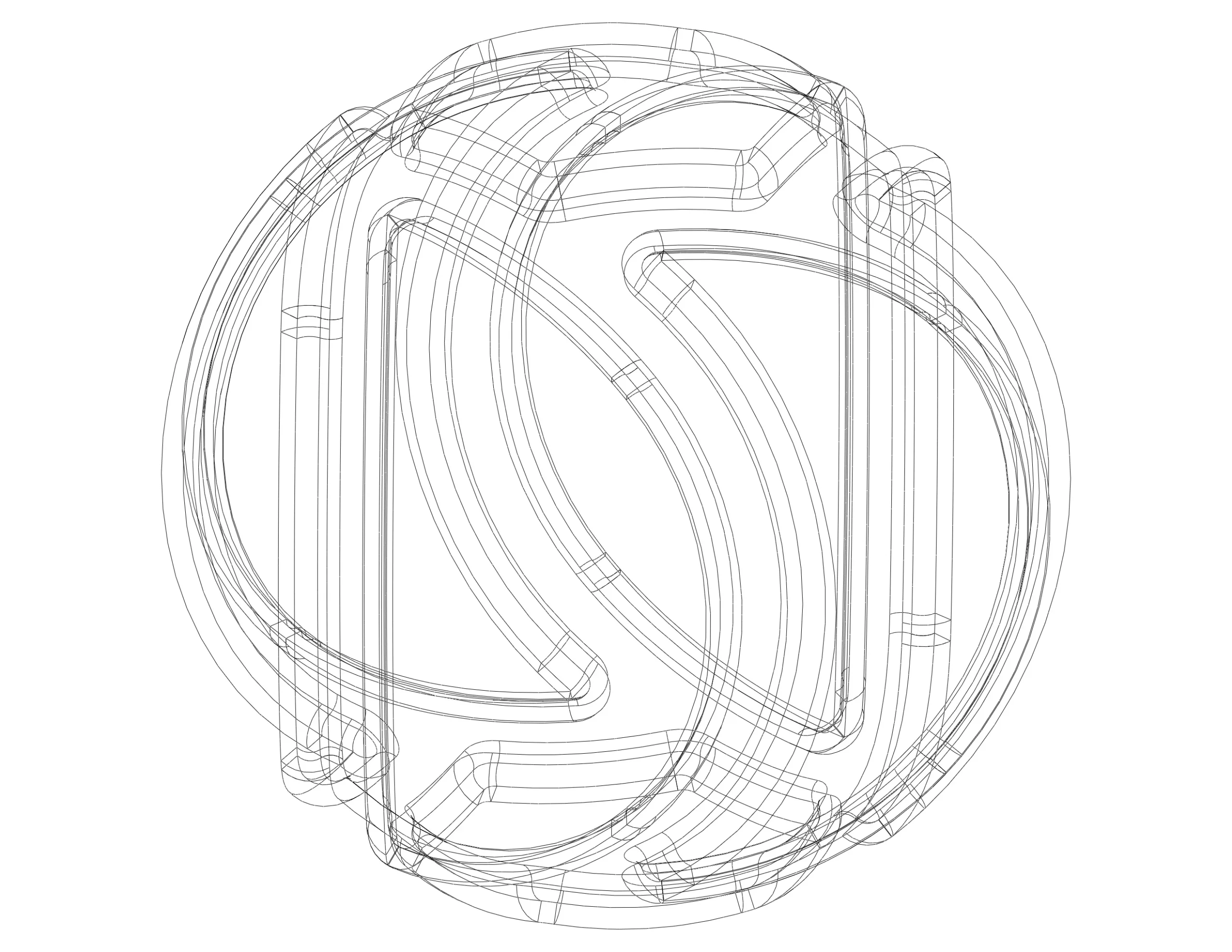 Wireframe Shape Geometric Keyshot - FlippedNormals