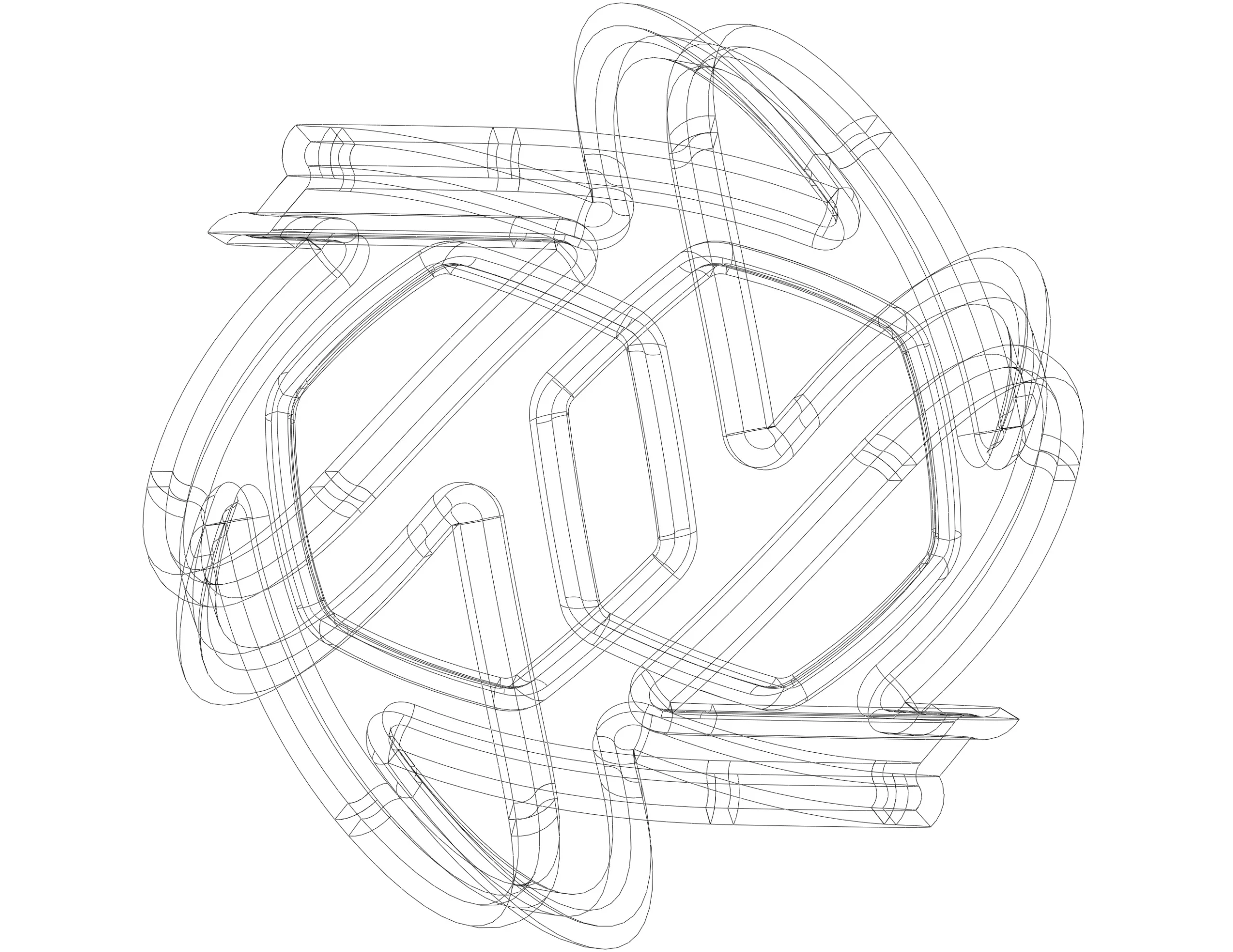 Wireframe Shape Geometric Keyshot - FlippedNormals