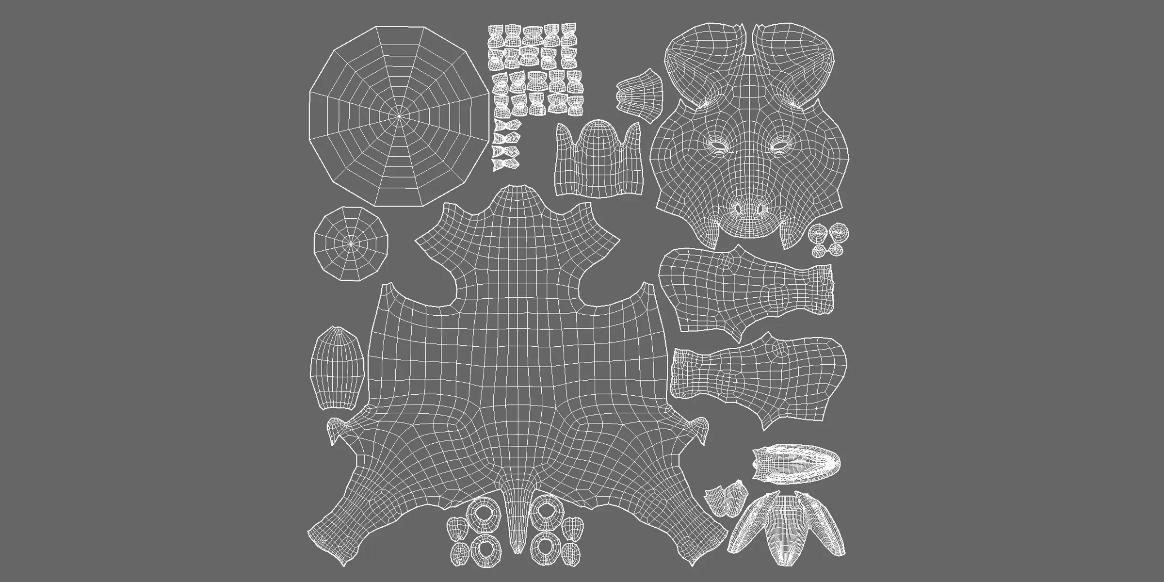Donkey BaseMesh - Topology + UV - FlippedNormals