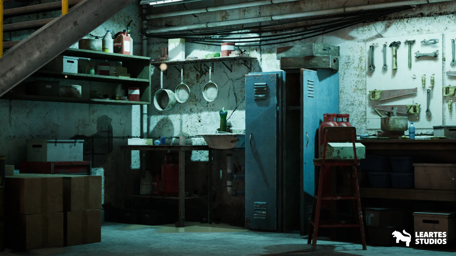 Garage Warehouse Environment - FlippedNormals