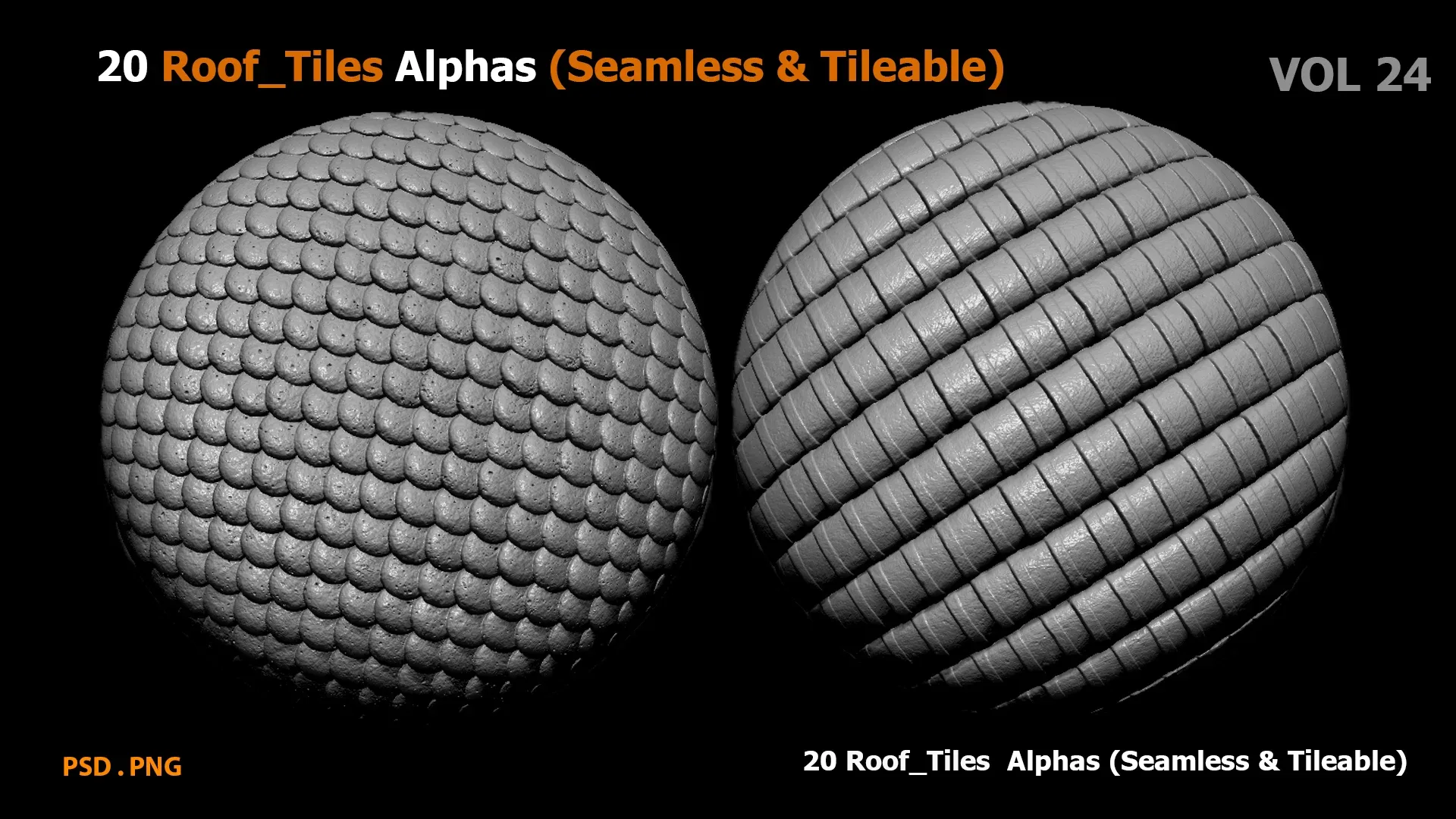 20 Roof_Tiles Alphas (Seamless - FlippedNormals