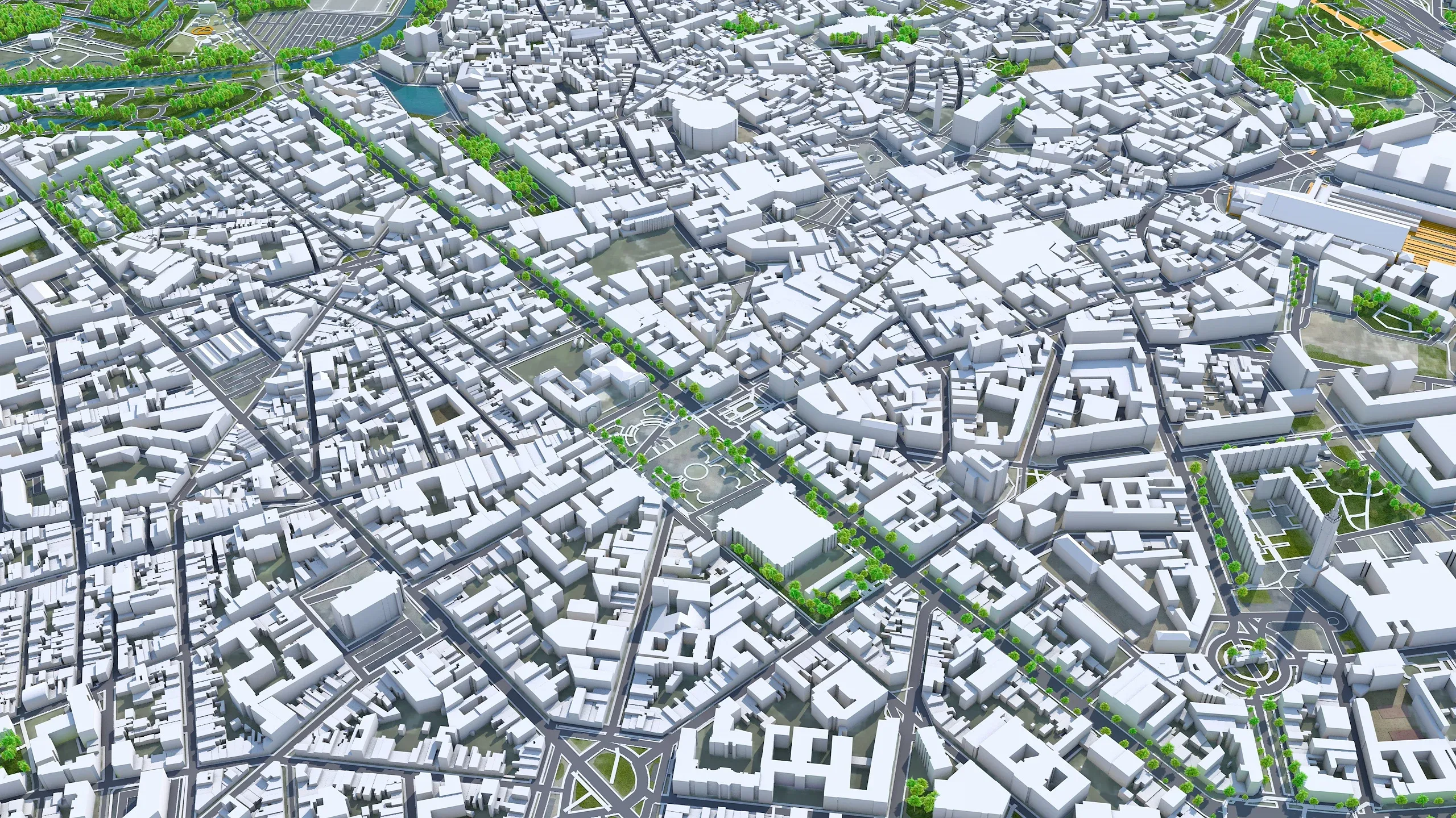Lille City France 3D Model 70KM - FlippedNormals