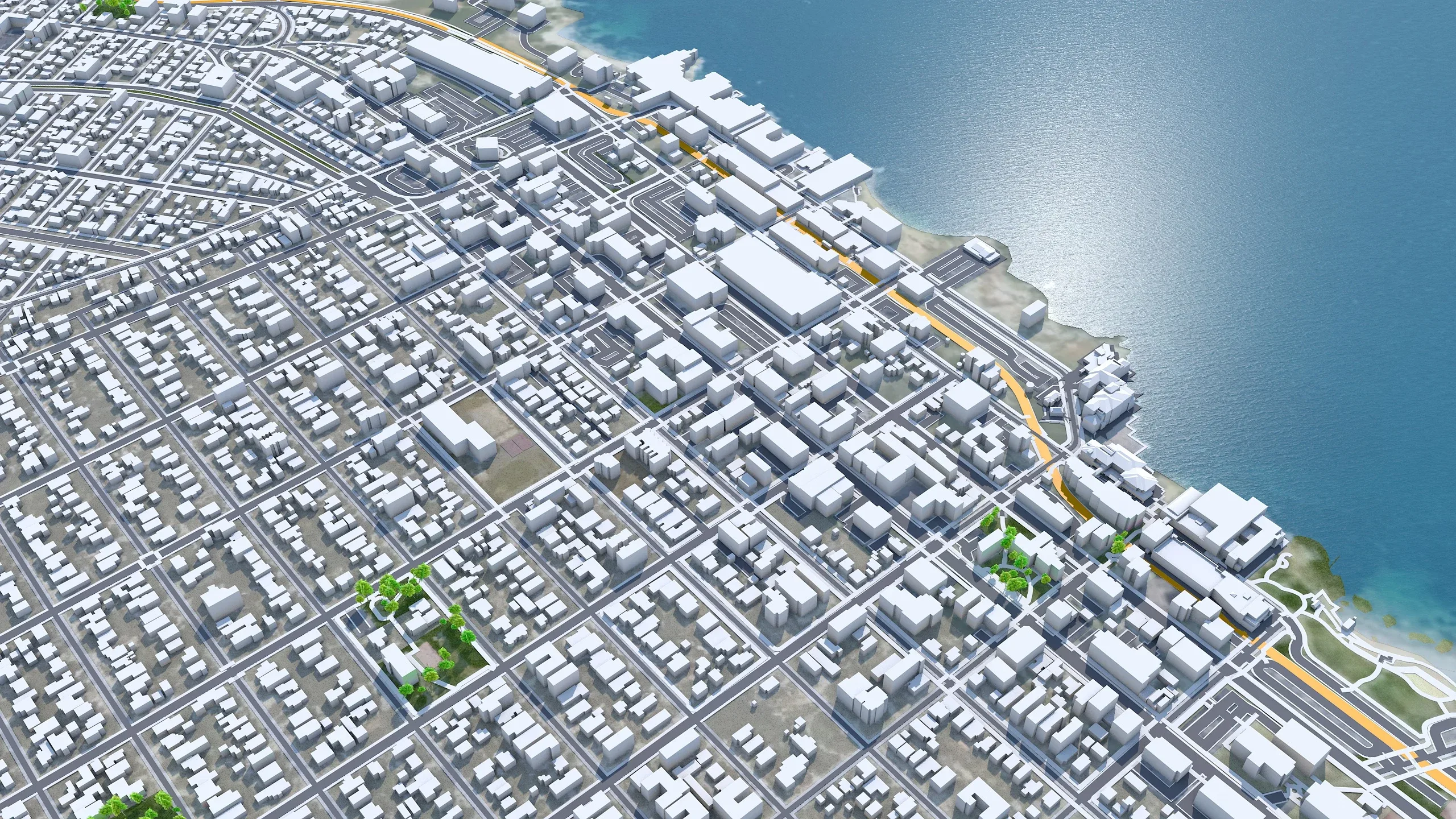 Monterey City California 3D Model - FlippedNormals