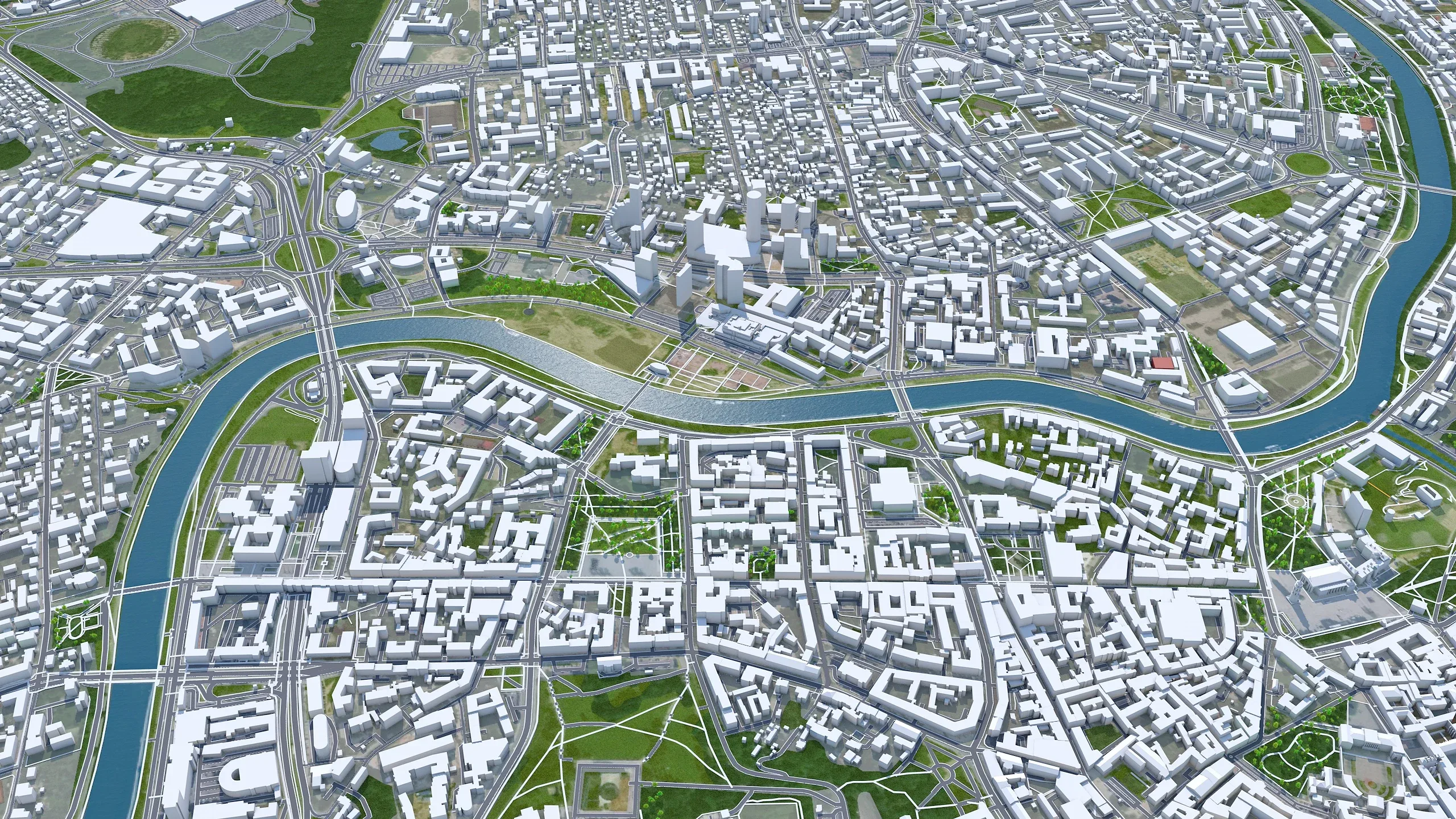 Vilnius City Lithuania 3D Model - FlippedNormals