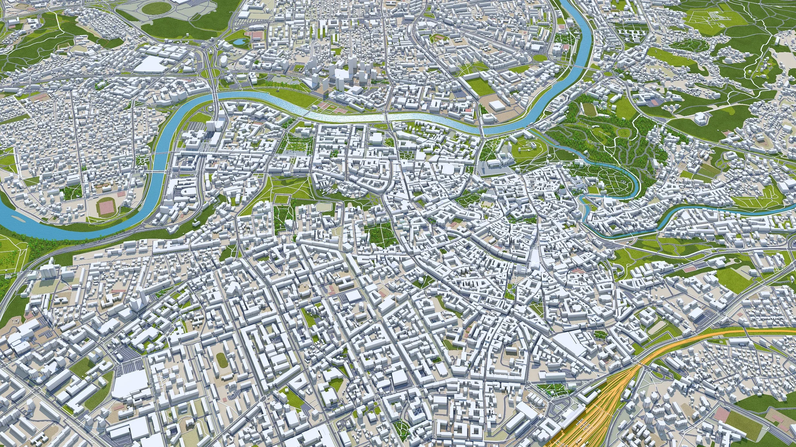 Vilnius City Lithuania 3D Model - FlippedNormals