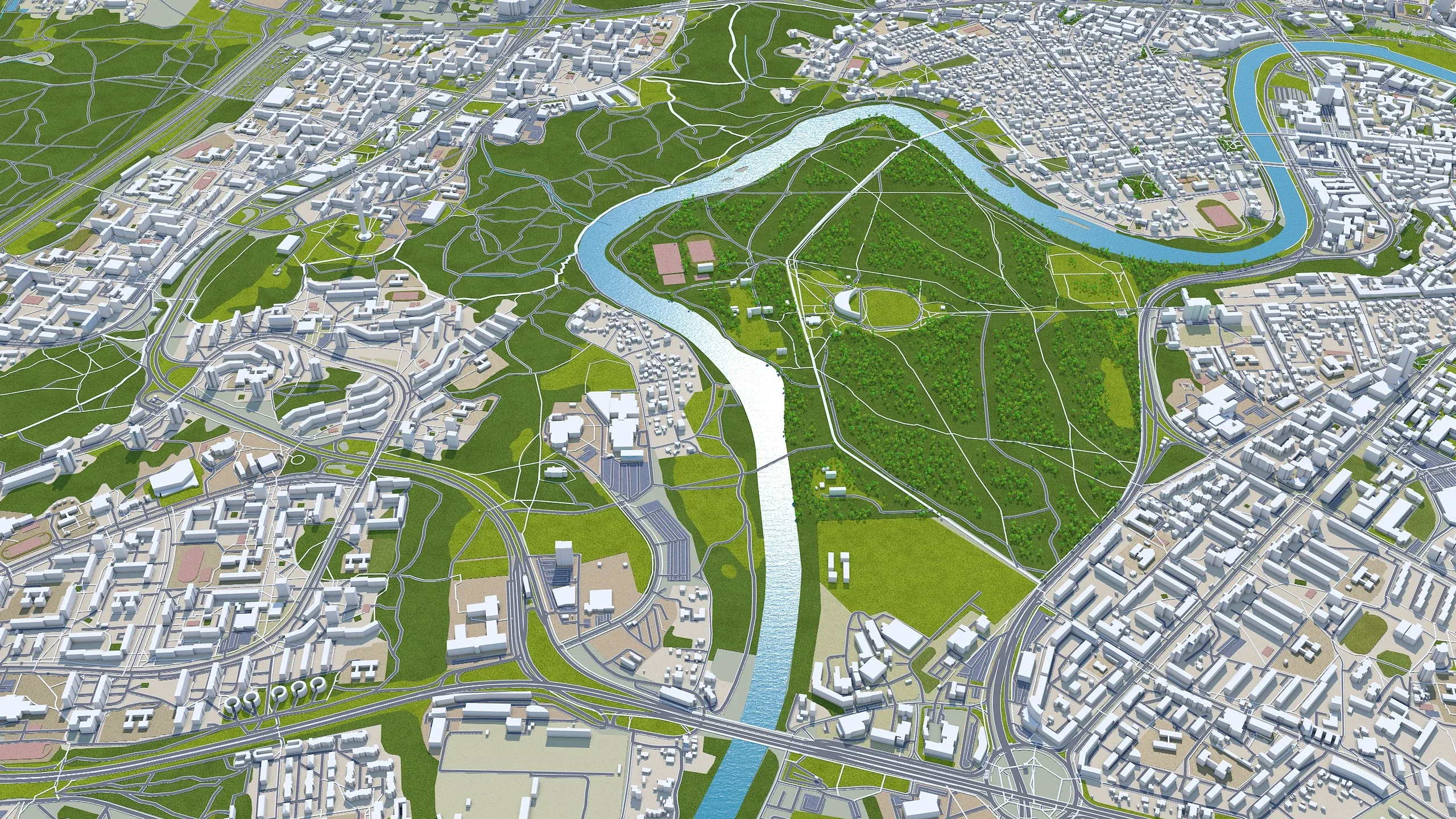 Vilnius City Lithuania 3D Model - FlippedNormals