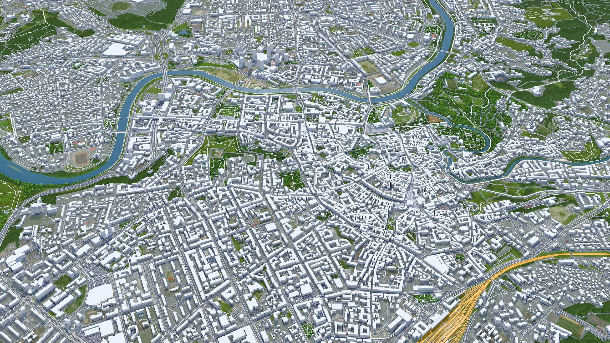 Vilnius City Lithuania 3D Model - FlippedNormals