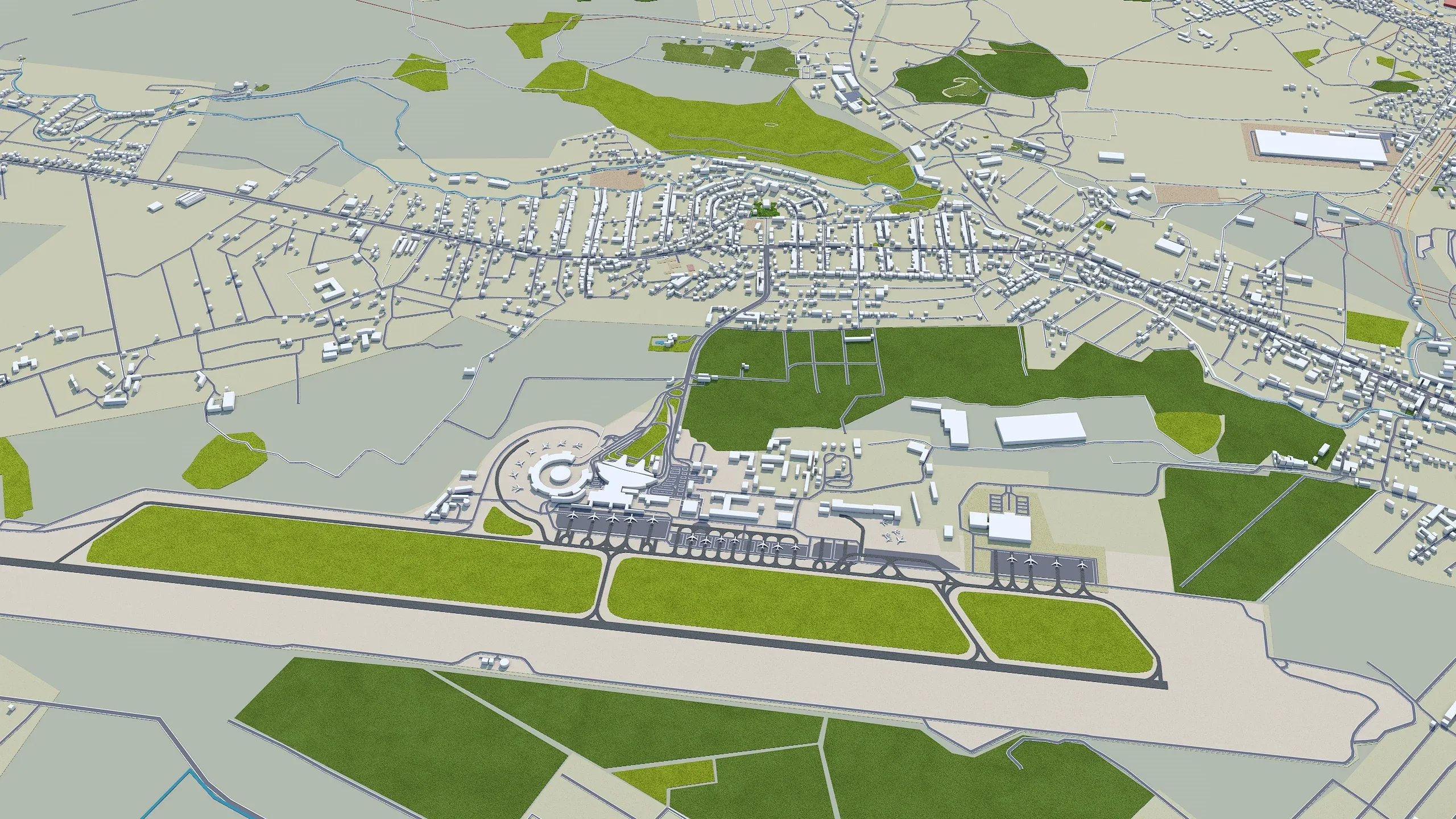 Yerevan City Armenia 3D Model 60km - FlippedNormals