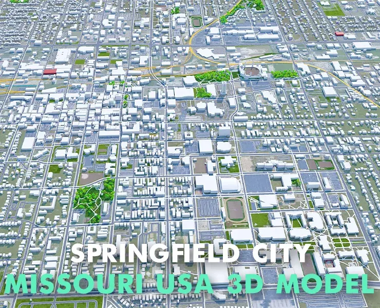Springfield city Missouri USA 3d - FlippedNormals
