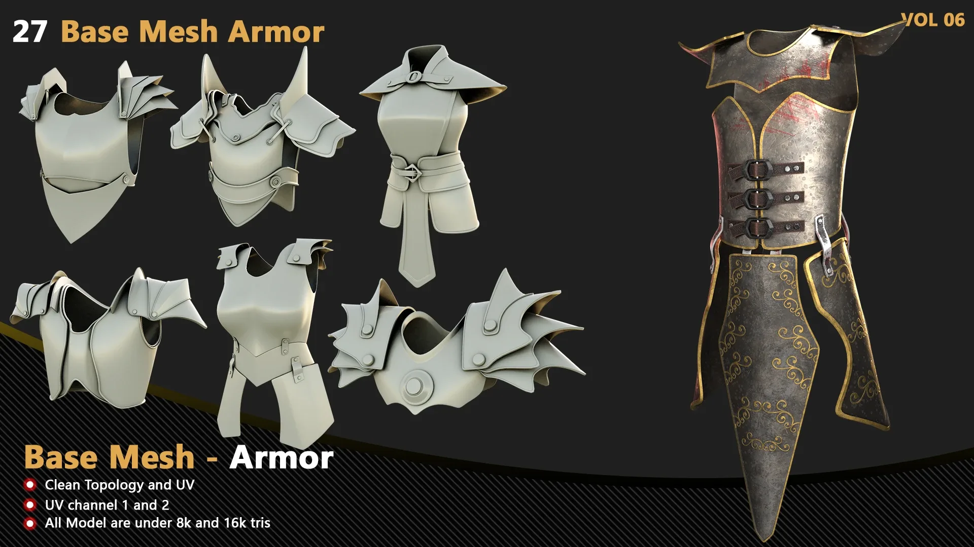 27 armor Base Mesh - VOL 06 - FlippedNormals