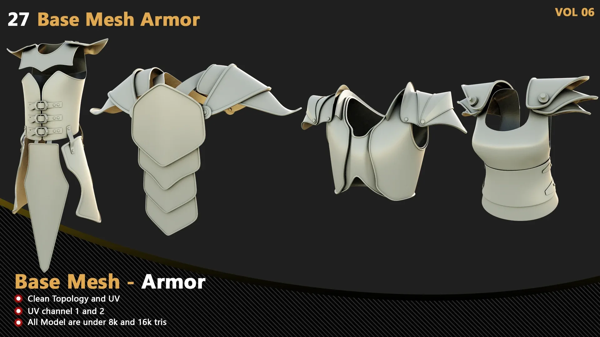 27 armor Base Mesh - VOL 06 - FlippedNormals