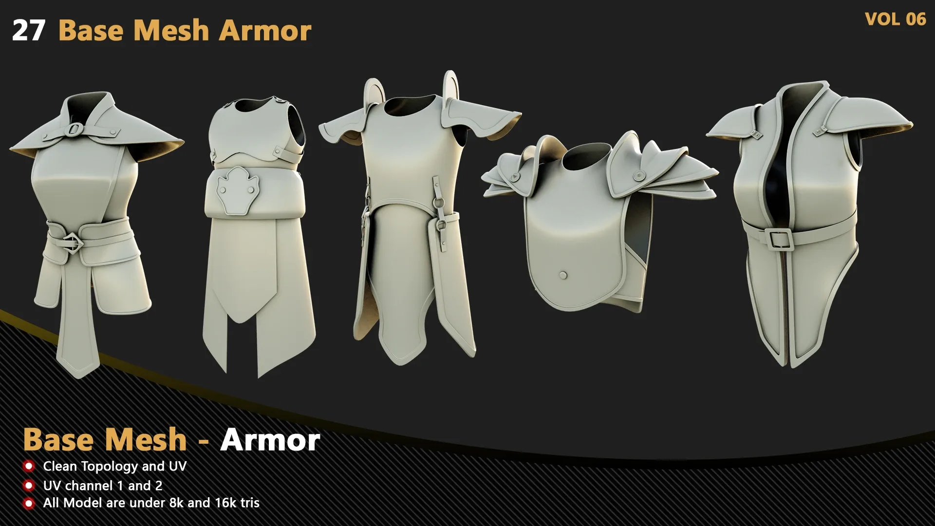 27 armor Base Mesh - VOL 06 - FlippedNormals