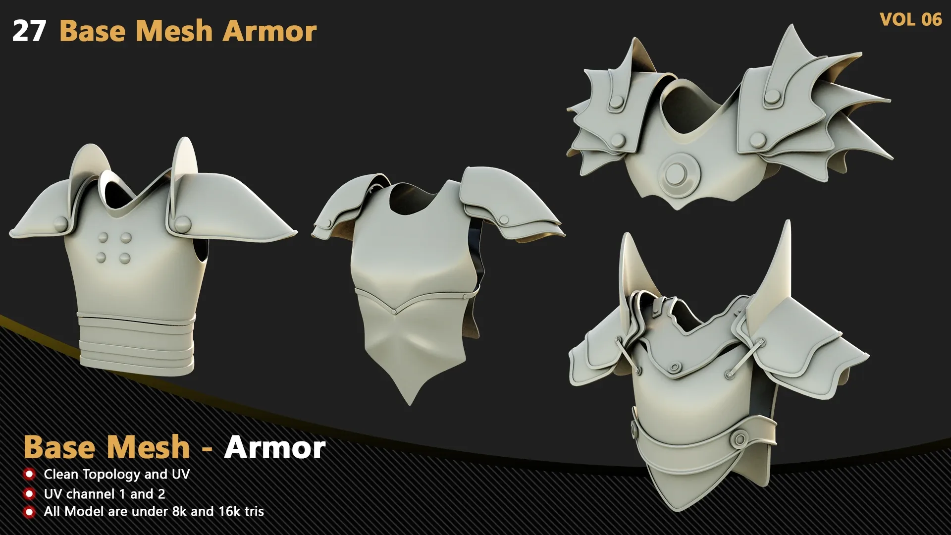 27 armor Base Mesh - VOL 06 - FlippedNormals
