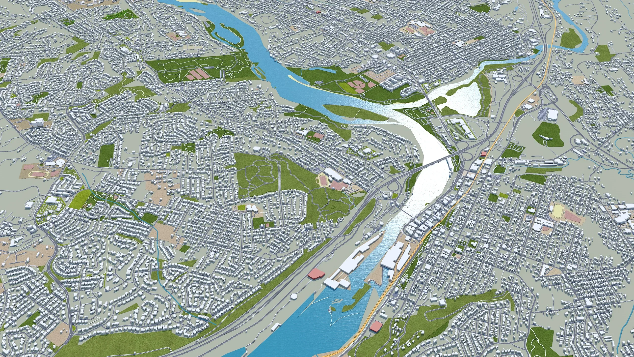 Portland City Oregon USA 3D Model - FlippedNormals