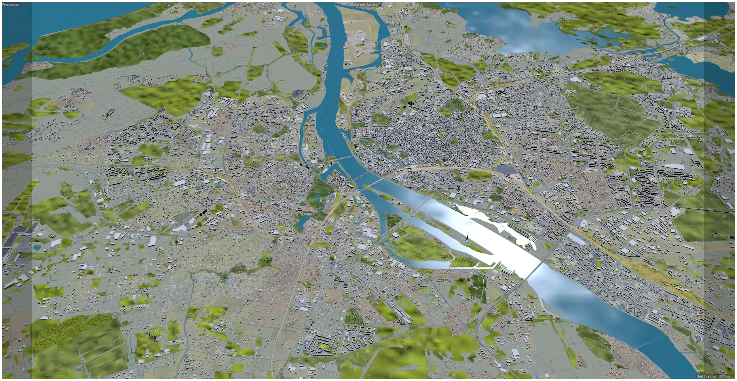 Riga City Latvia 3D model 50km - FlippedNormals