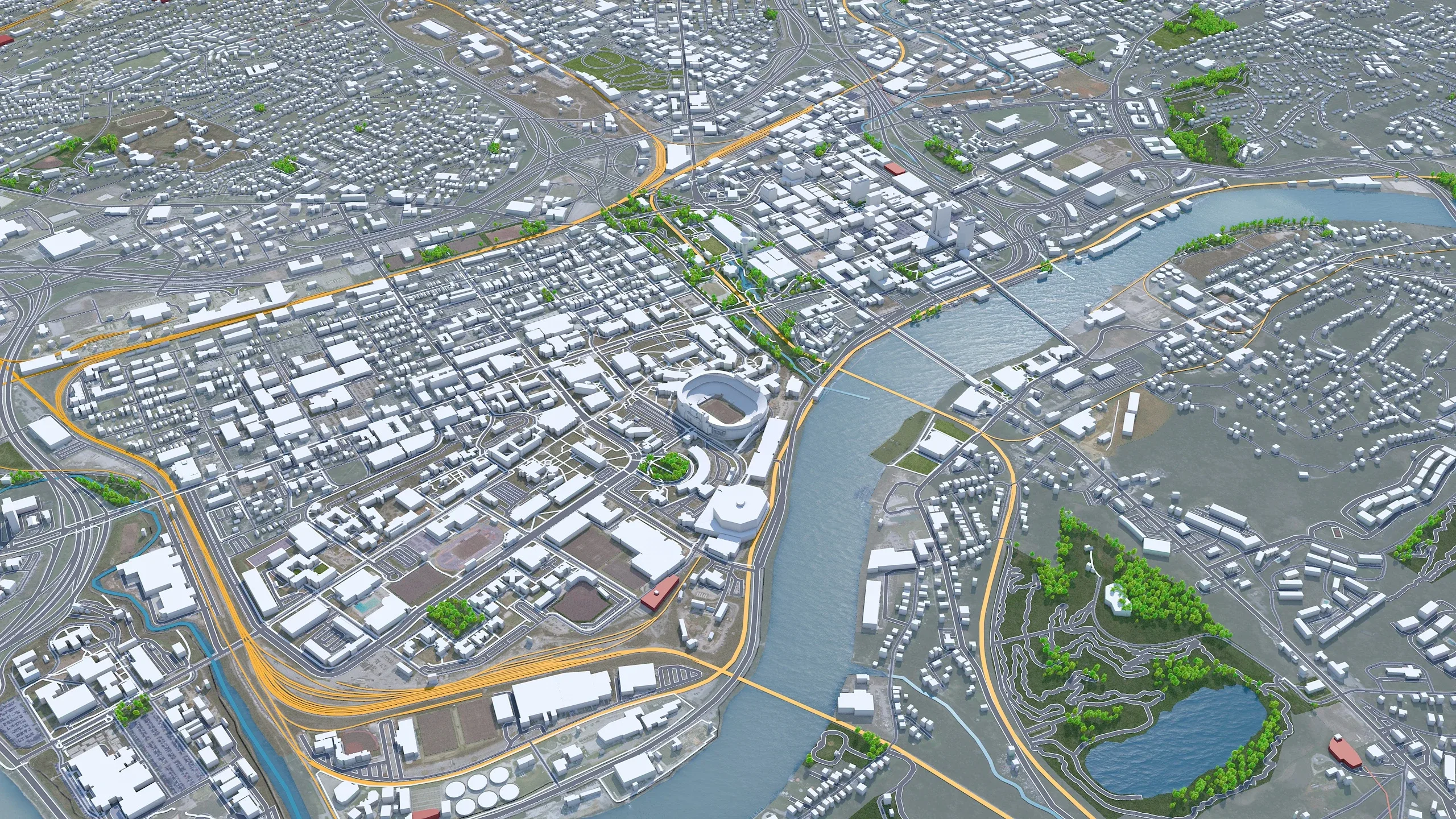 Knoxville City Tennessee 3D Model - FlippedNormals