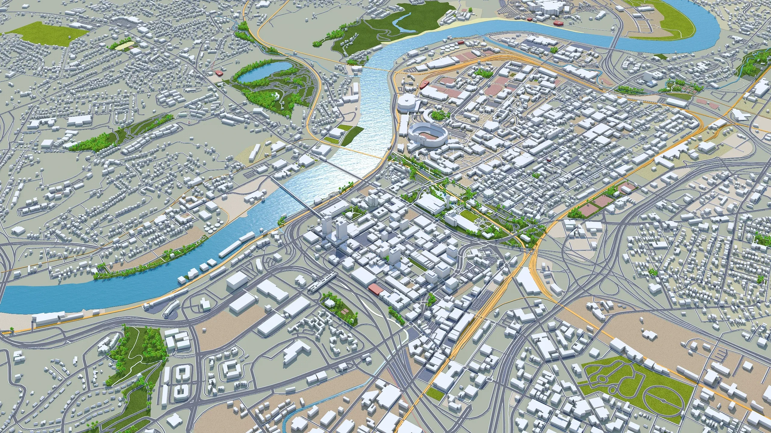 Knoxville City Tennessee 3D Model - FlippedNormals