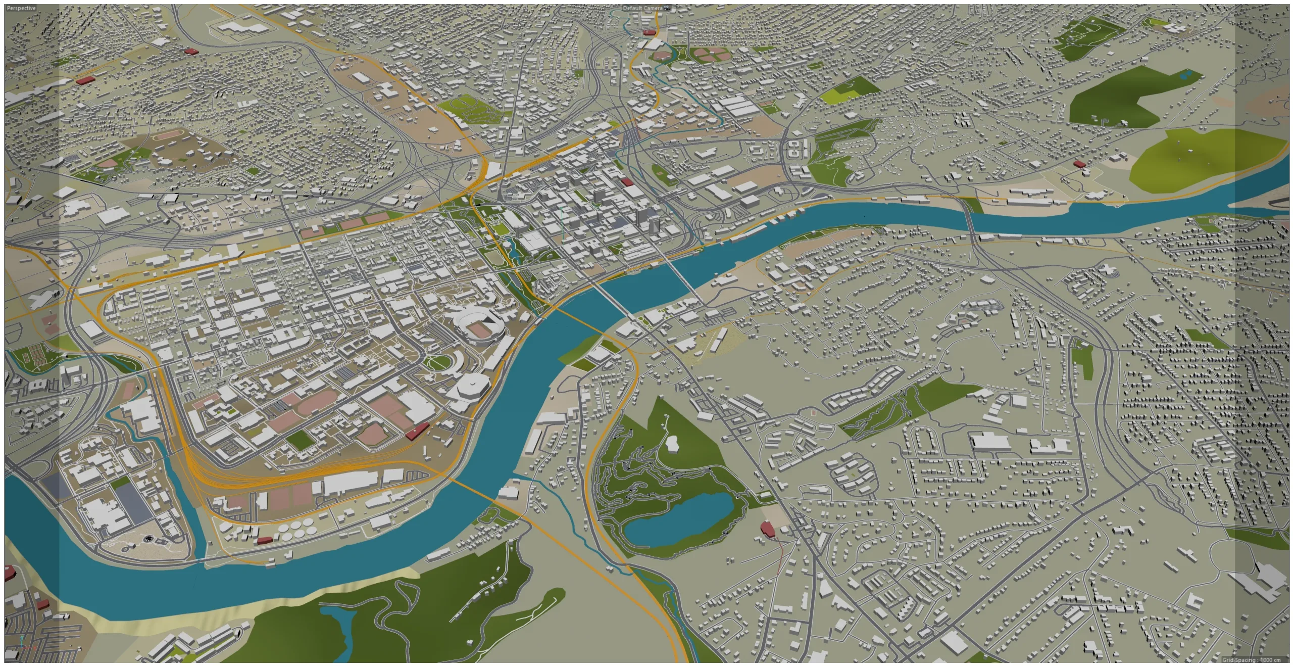 Knoxville City Tennessee 3D Model - FlippedNormals