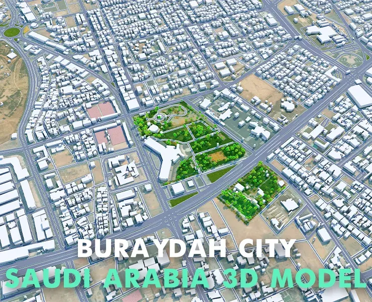 Buraydah city Saudi Arabia 3d model - FlippedNormals
