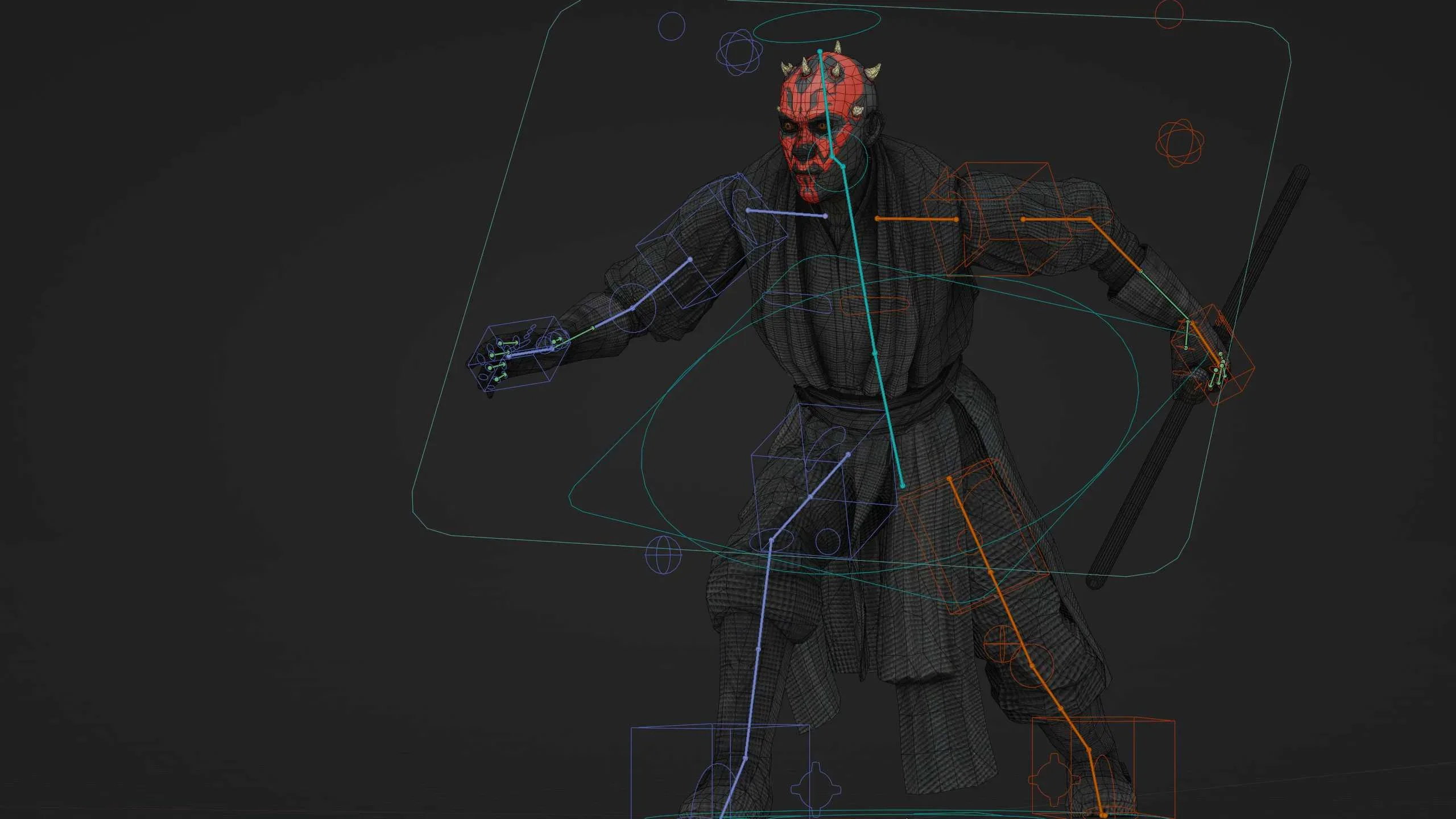 DARTH MAUL Auto-Rig Pro Rigged - FlippedNormals
