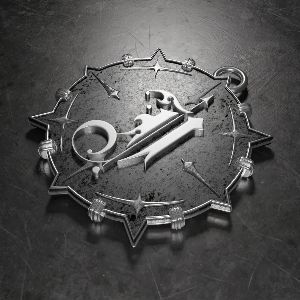 Medallion with letter J 3D printable - FlippedNormals