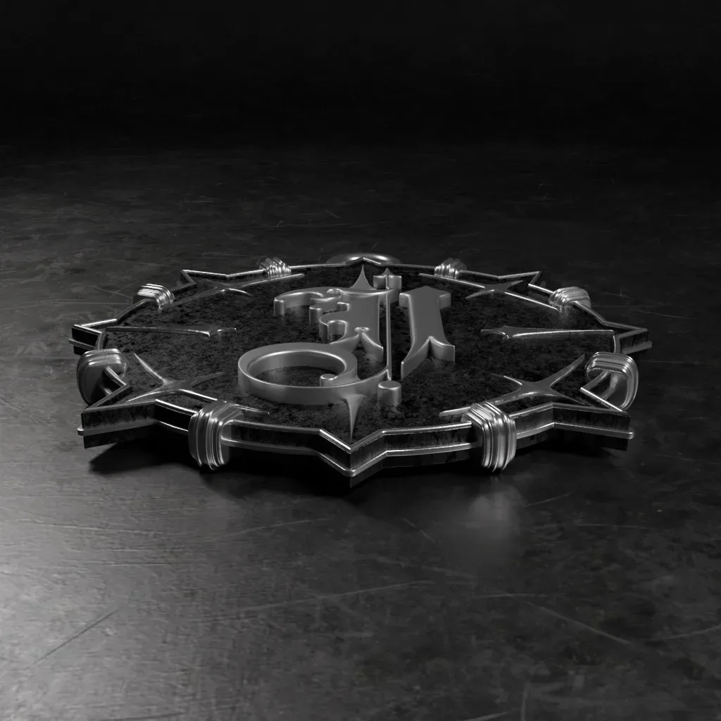 Medallion with letter J 3D printable - FlippedNormals