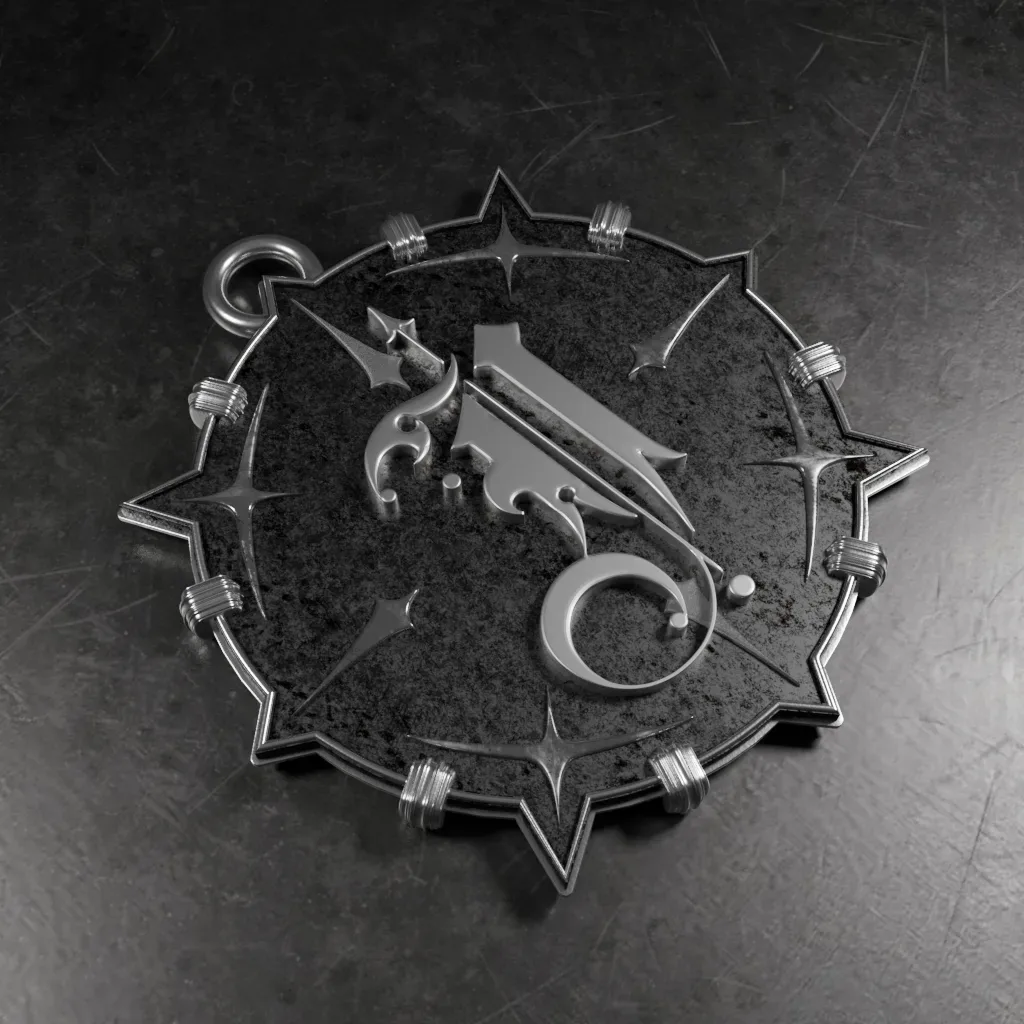 Medallion with letter J 3D printable - FlippedNormals