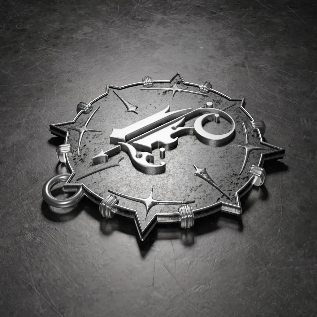 Medallion with letter J 3D printable - FlippedNormals