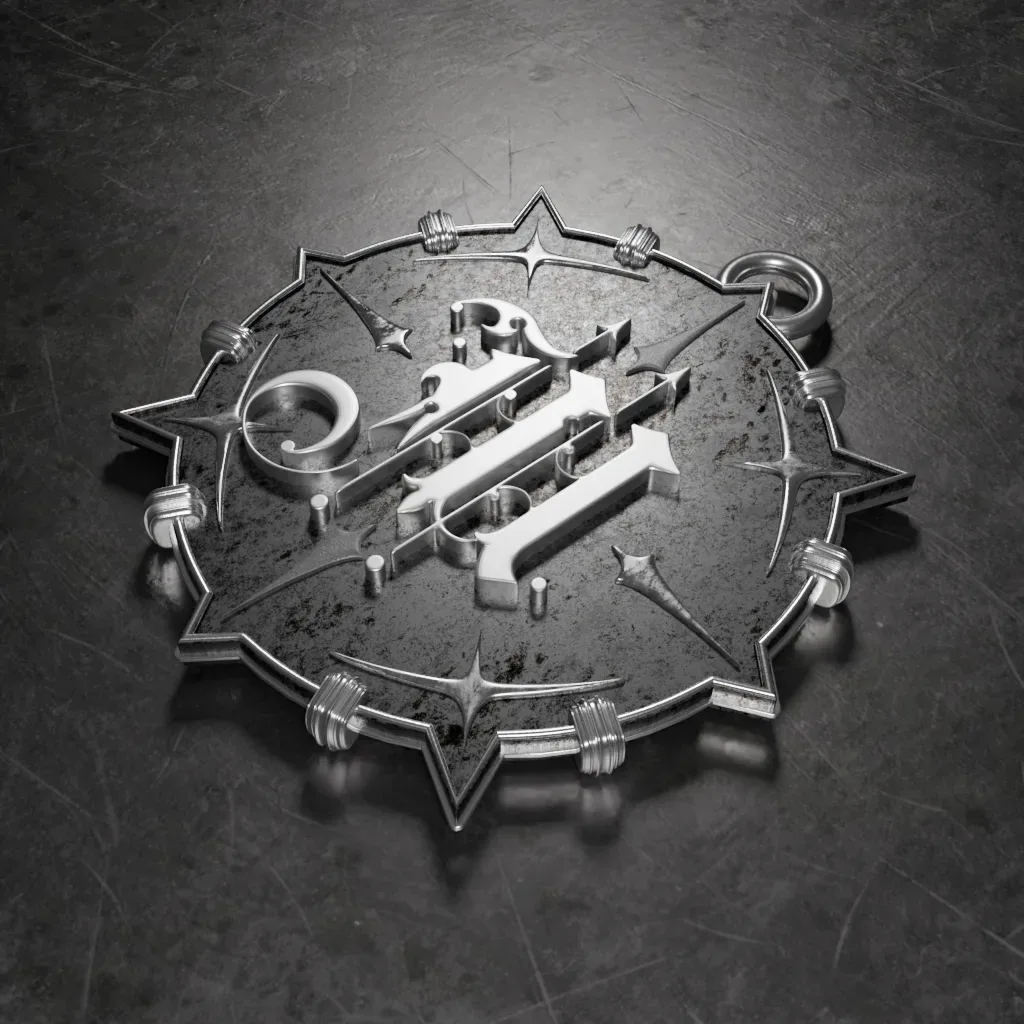 Medallion with letter M 3D printable - FlippedNormals