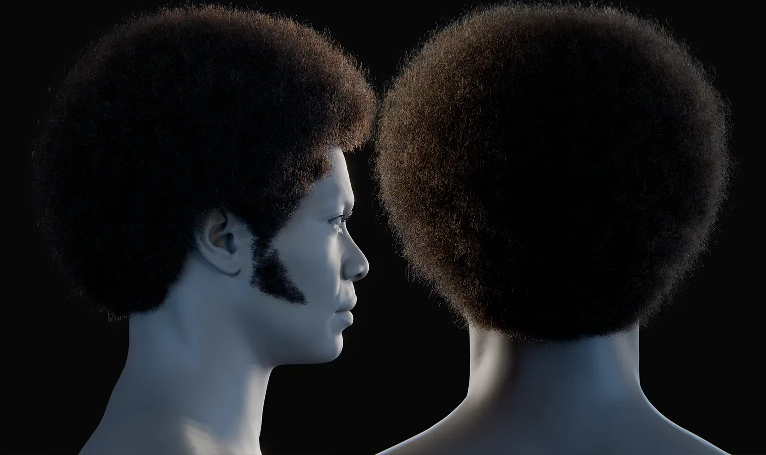 PixelHair Hairstyle - Afro 002 - FlippedNormals