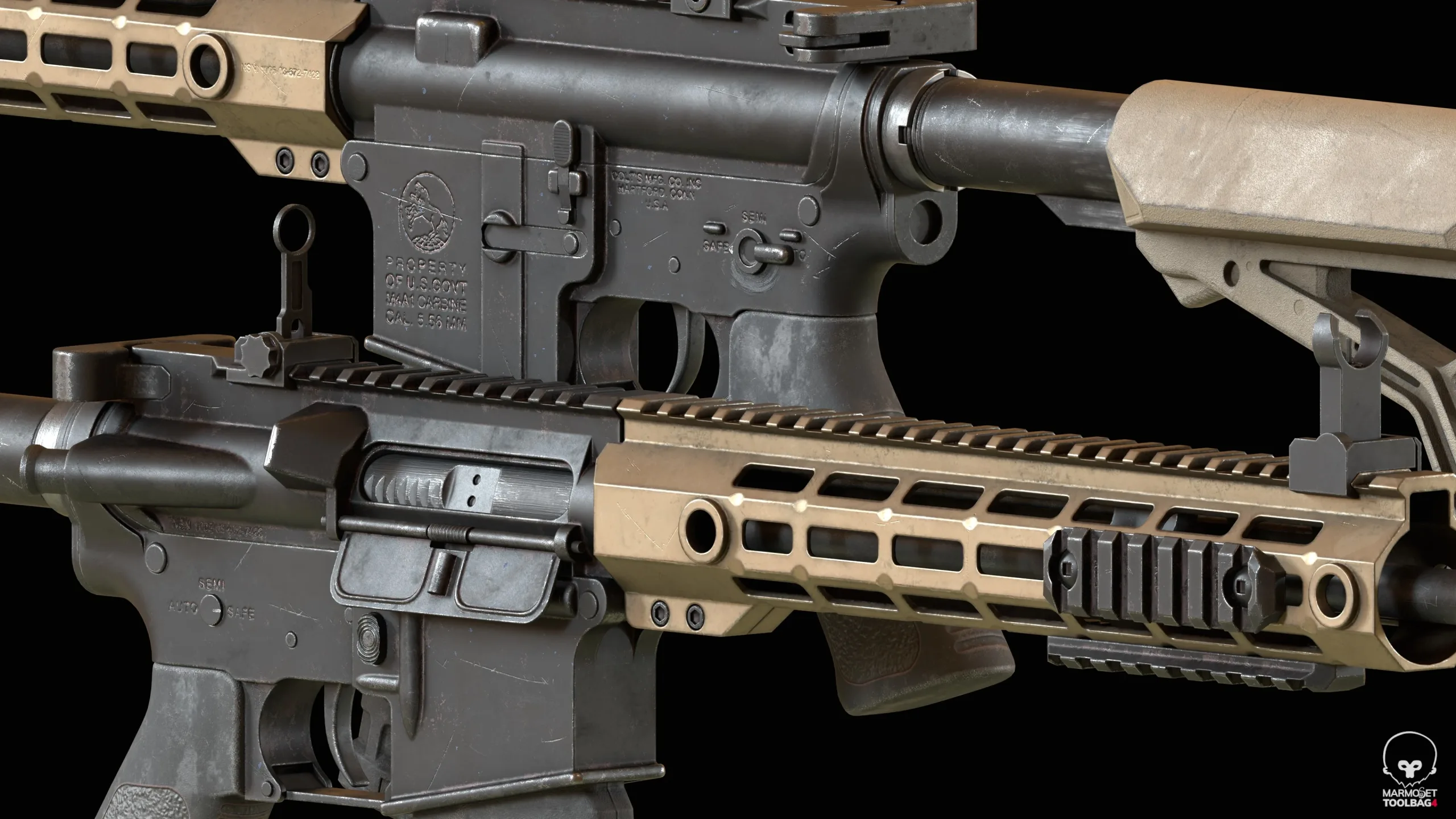 AR15 - Assault Rifle Game Ready - FlippedNormals