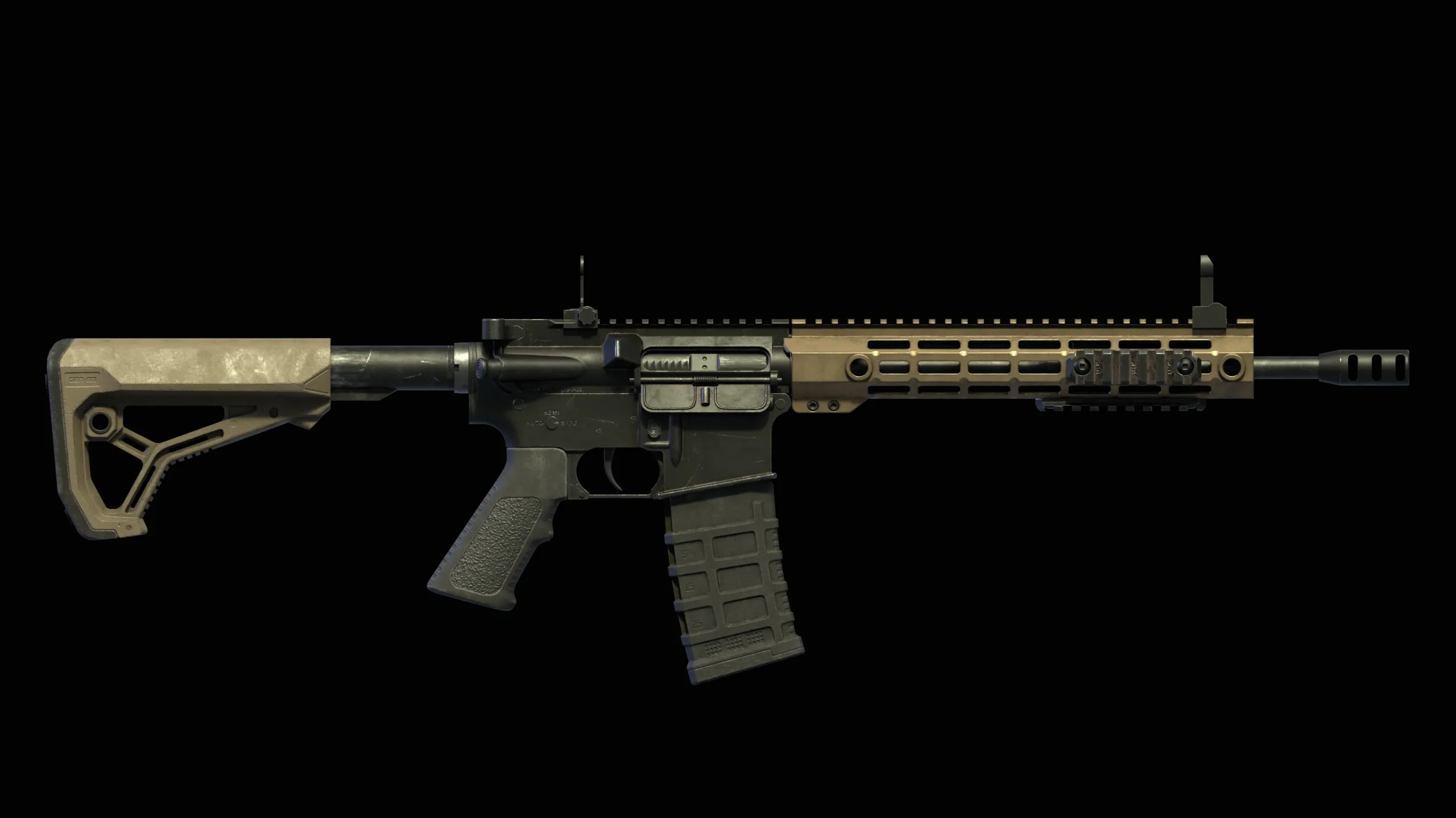 AR15 - Assault Rifle Game Ready - FlippedNormals