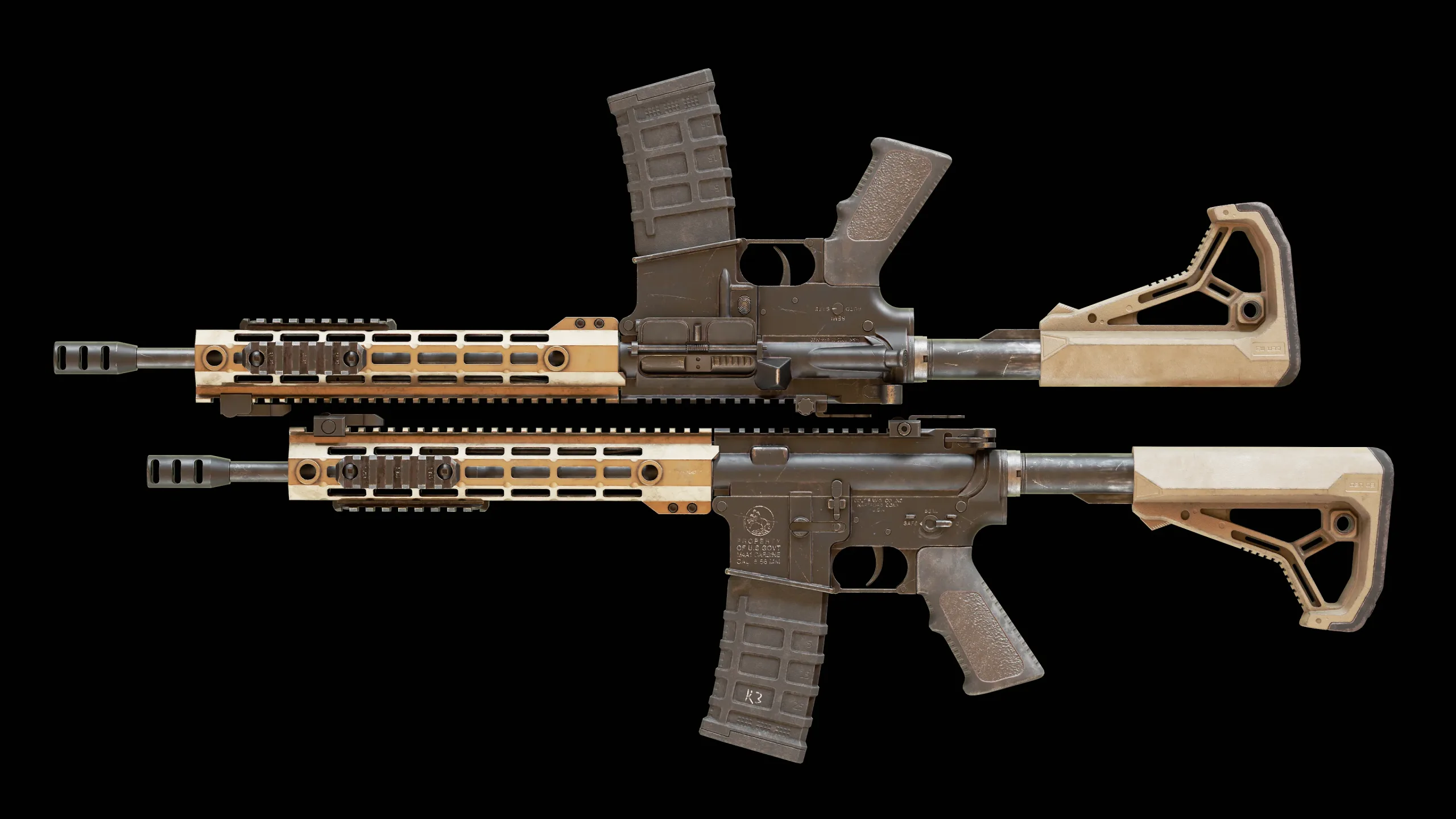 AR15 - Assault Rifle Game Ready - FlippedNormals