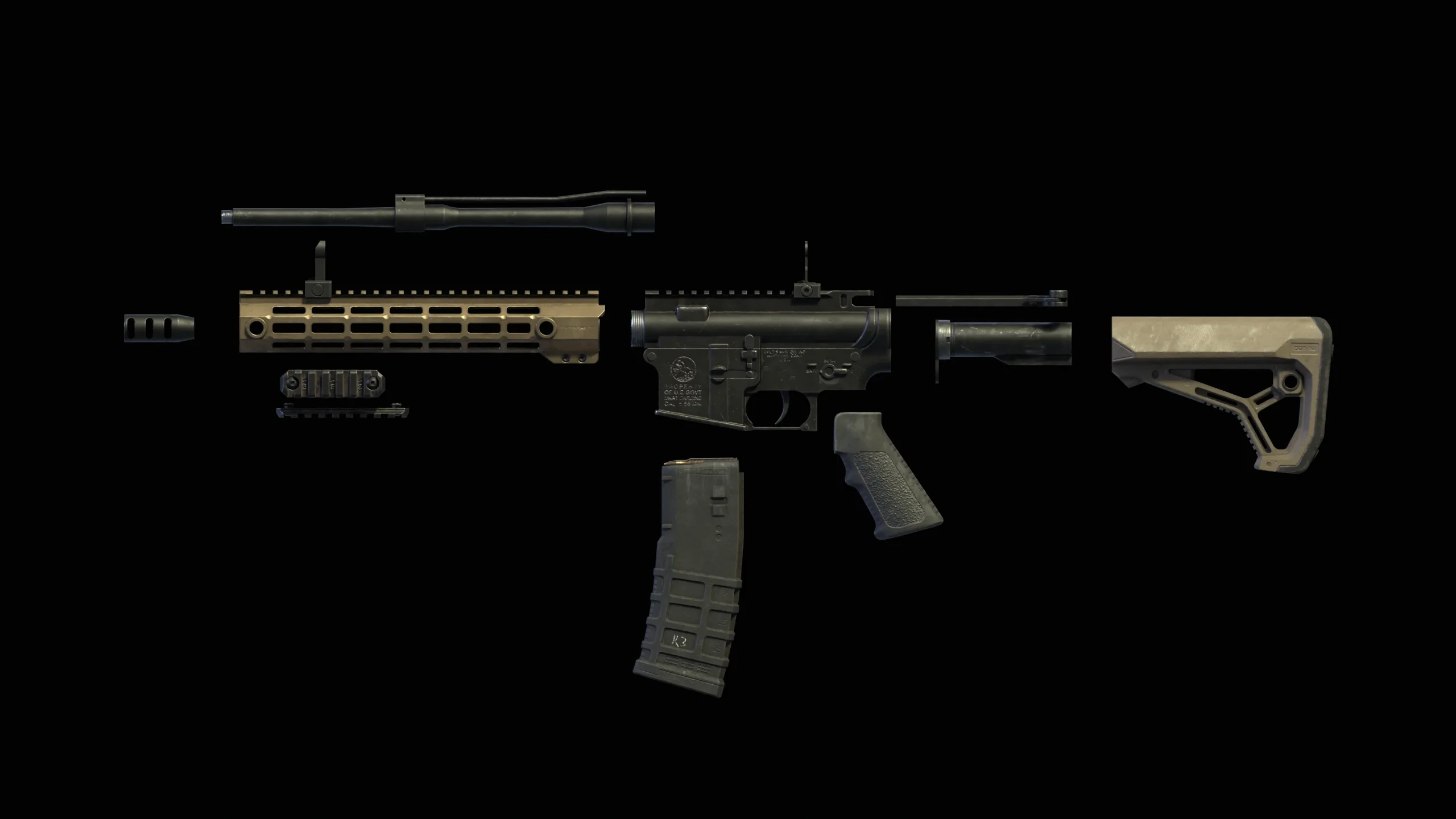 AR15 - Assault Rifle Game Ready - FlippedNormals