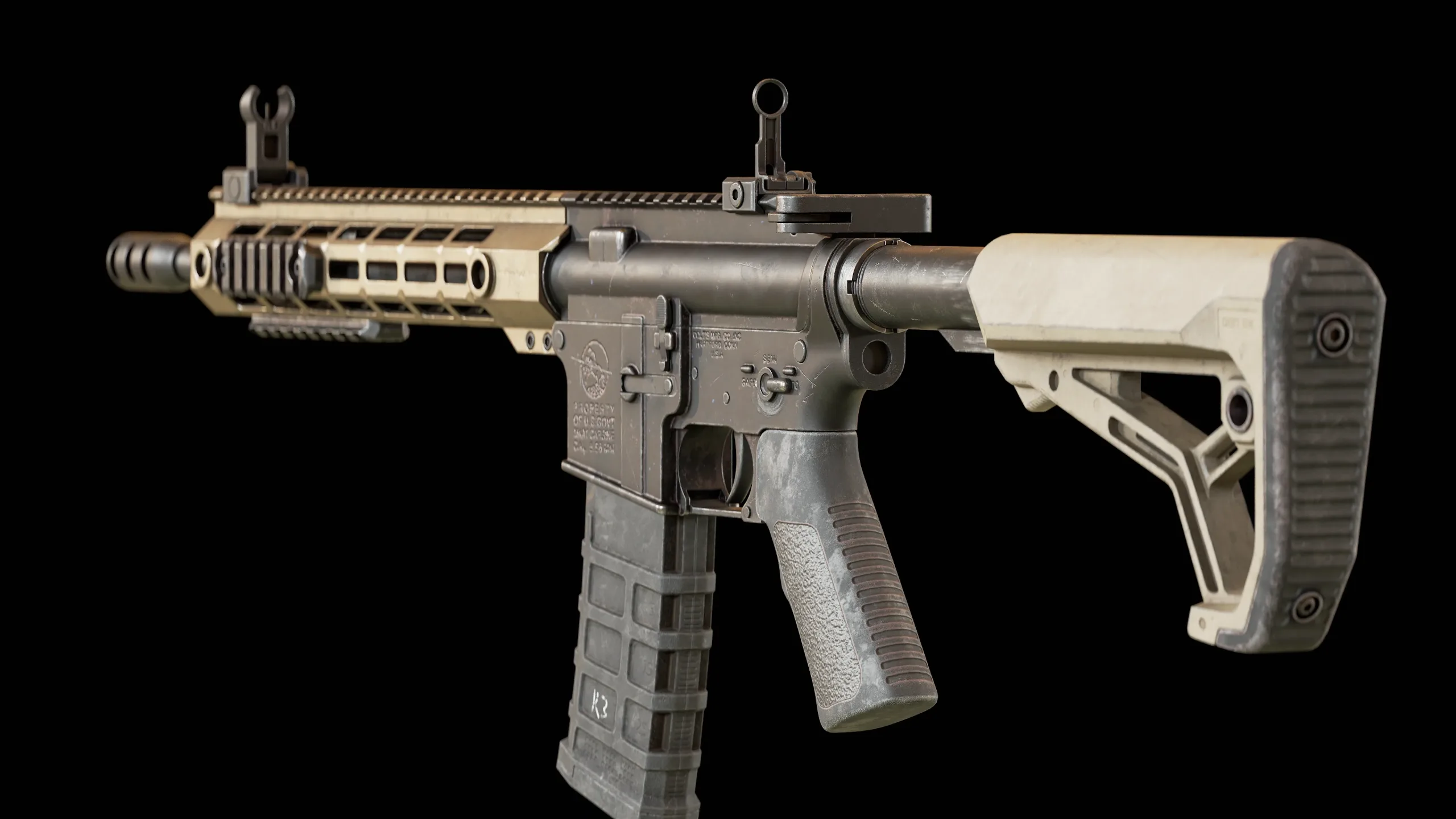 AR15 - Assault Rifle Game Ready - FlippedNormals