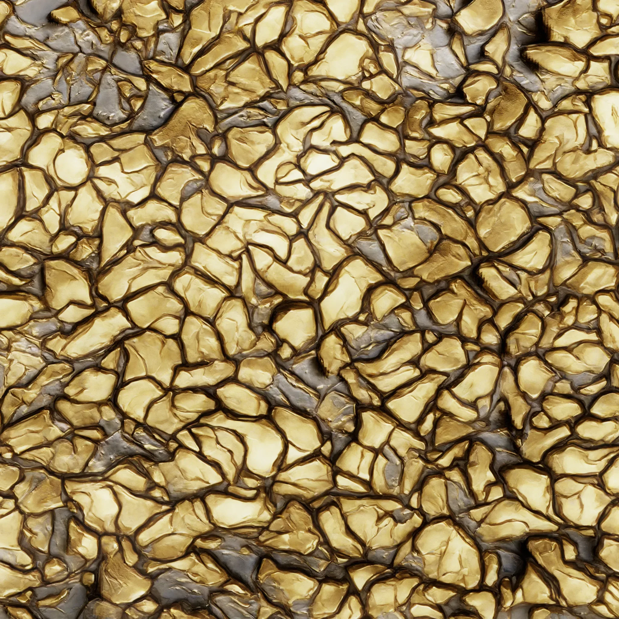 Stylized Gold v2 Seamless Texture - FlippedNormals