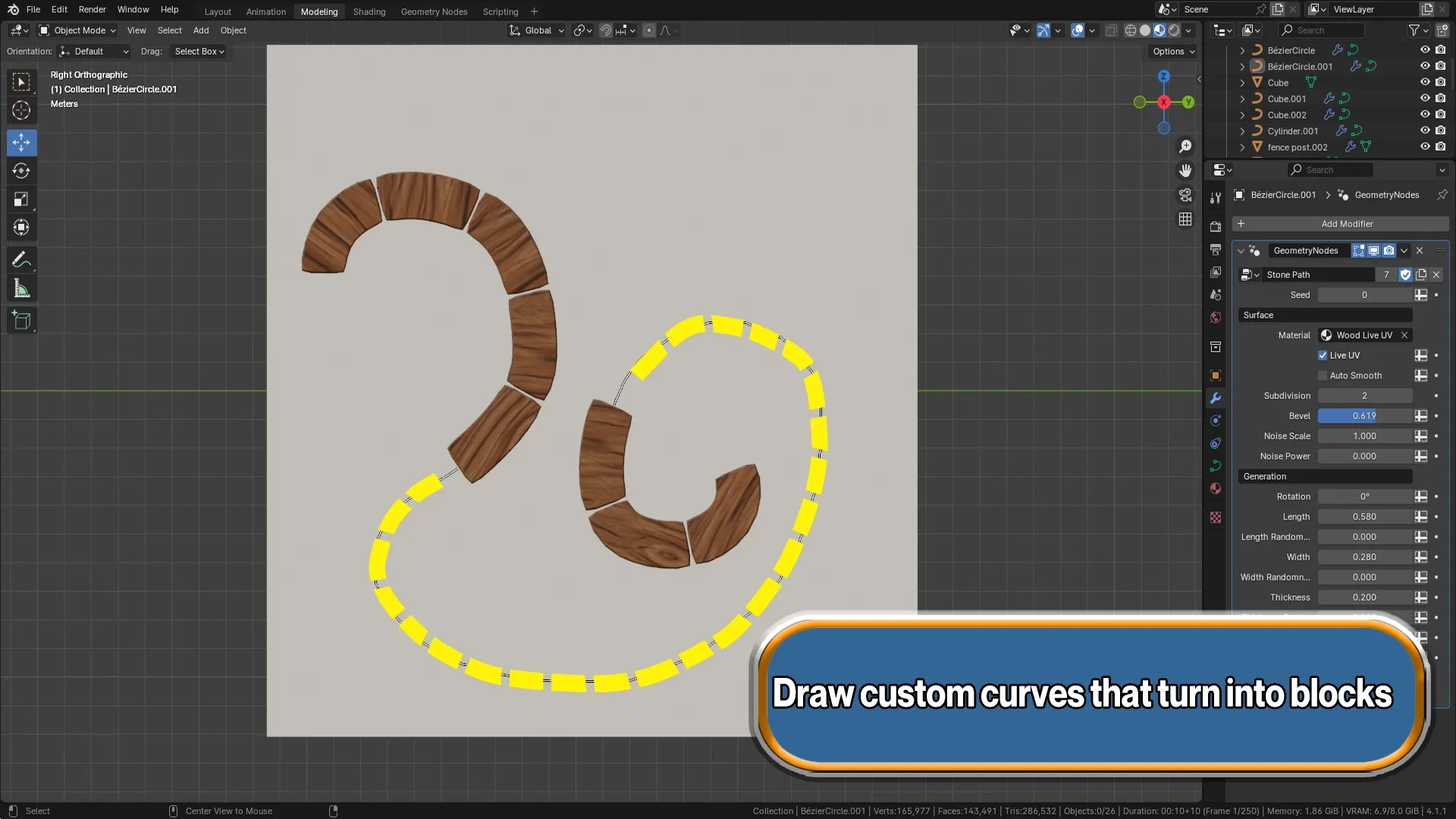 Blender 4 Stone Geometry Node with - FlippedNormals
