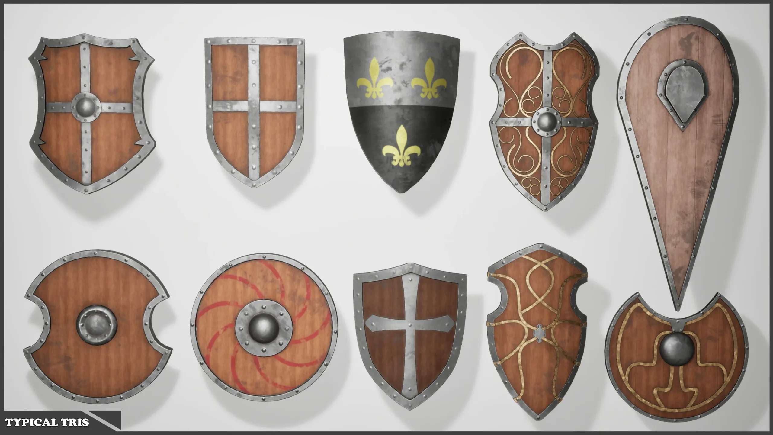 Medieval Shield Pack Vol.1 - FlippedNormals
