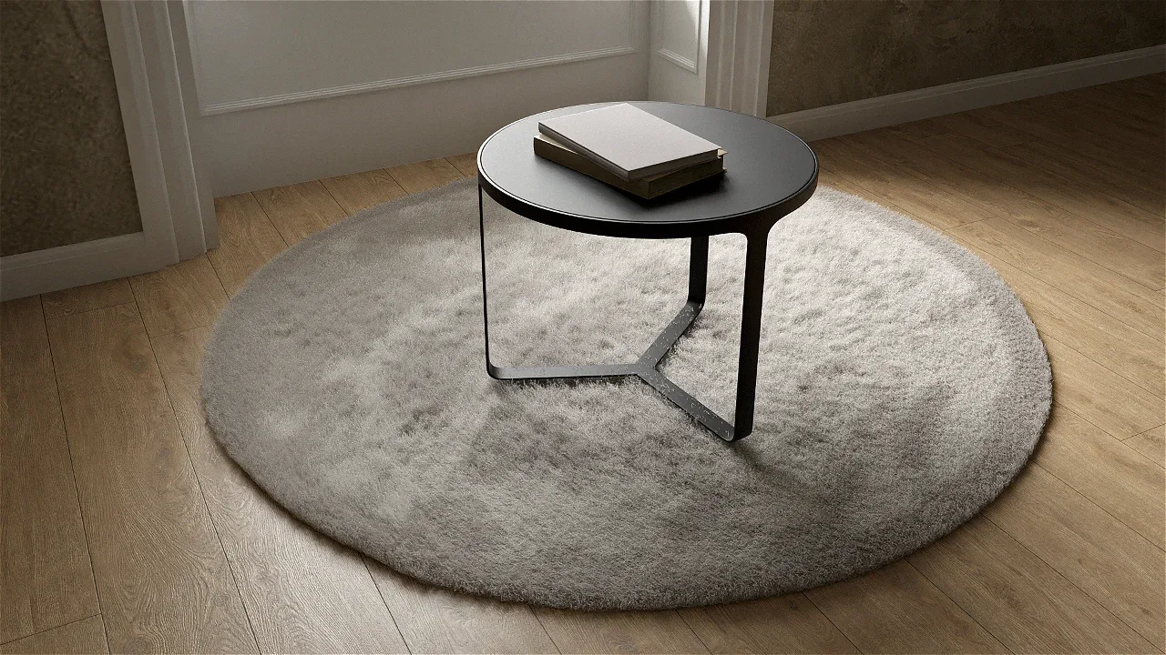 Round Grey Rug - FlippedNormals