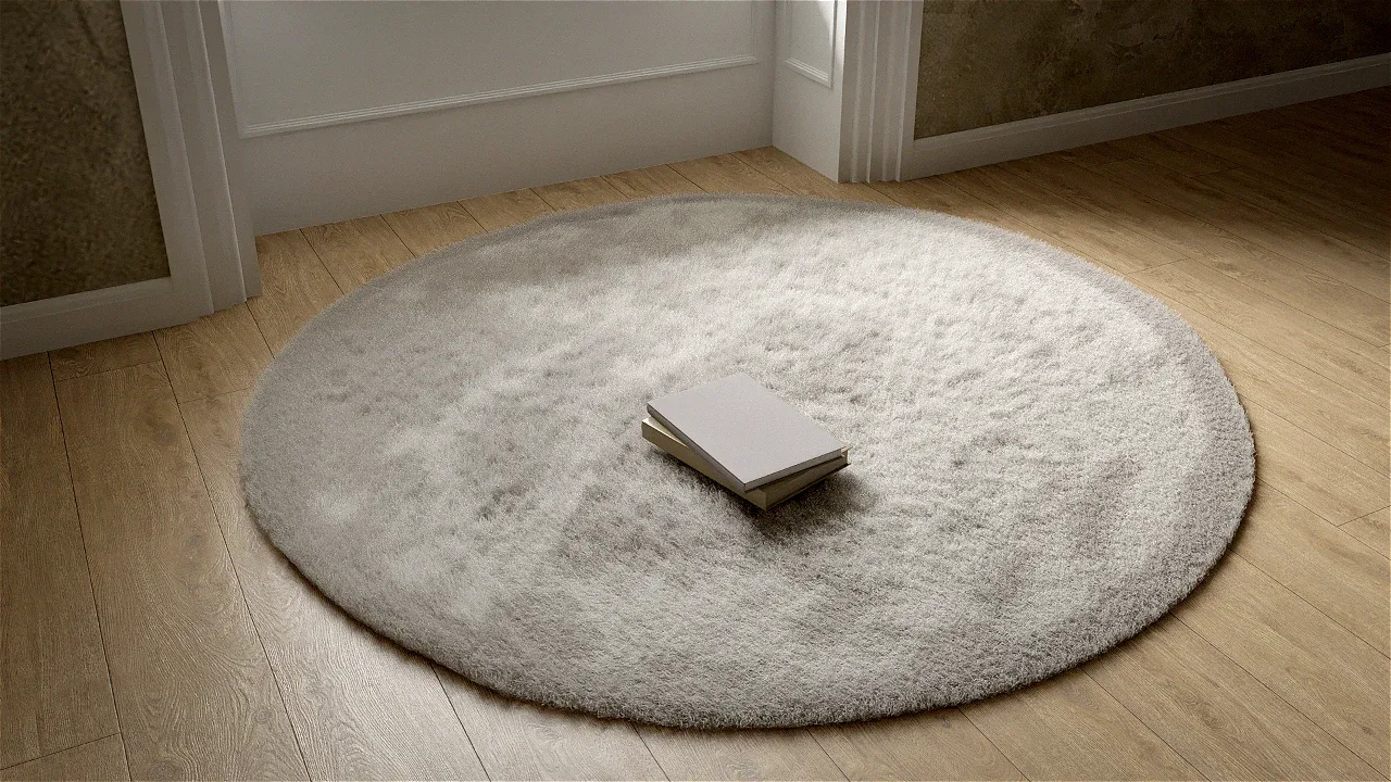 Round Grey Rug - FlippedNormals