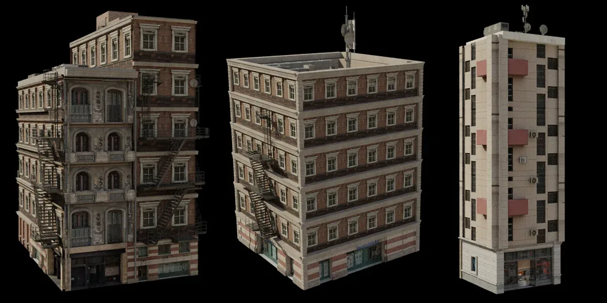 Blender Buildings Asset Pack - - FlippedNormals