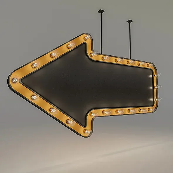 Light Bulb Loft Signage 3D - FlippedNormals