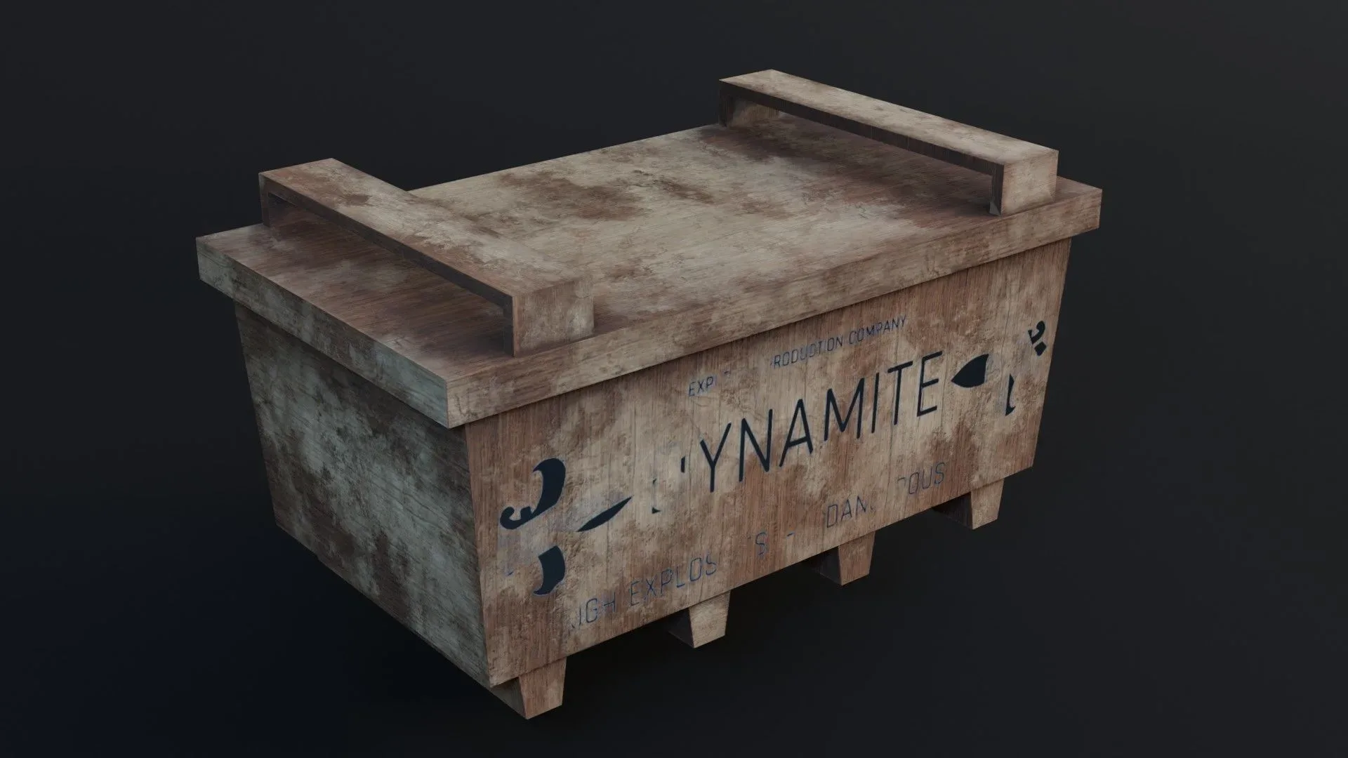 Dynamite Box Game Ready - Low Poly - FlippedNormals