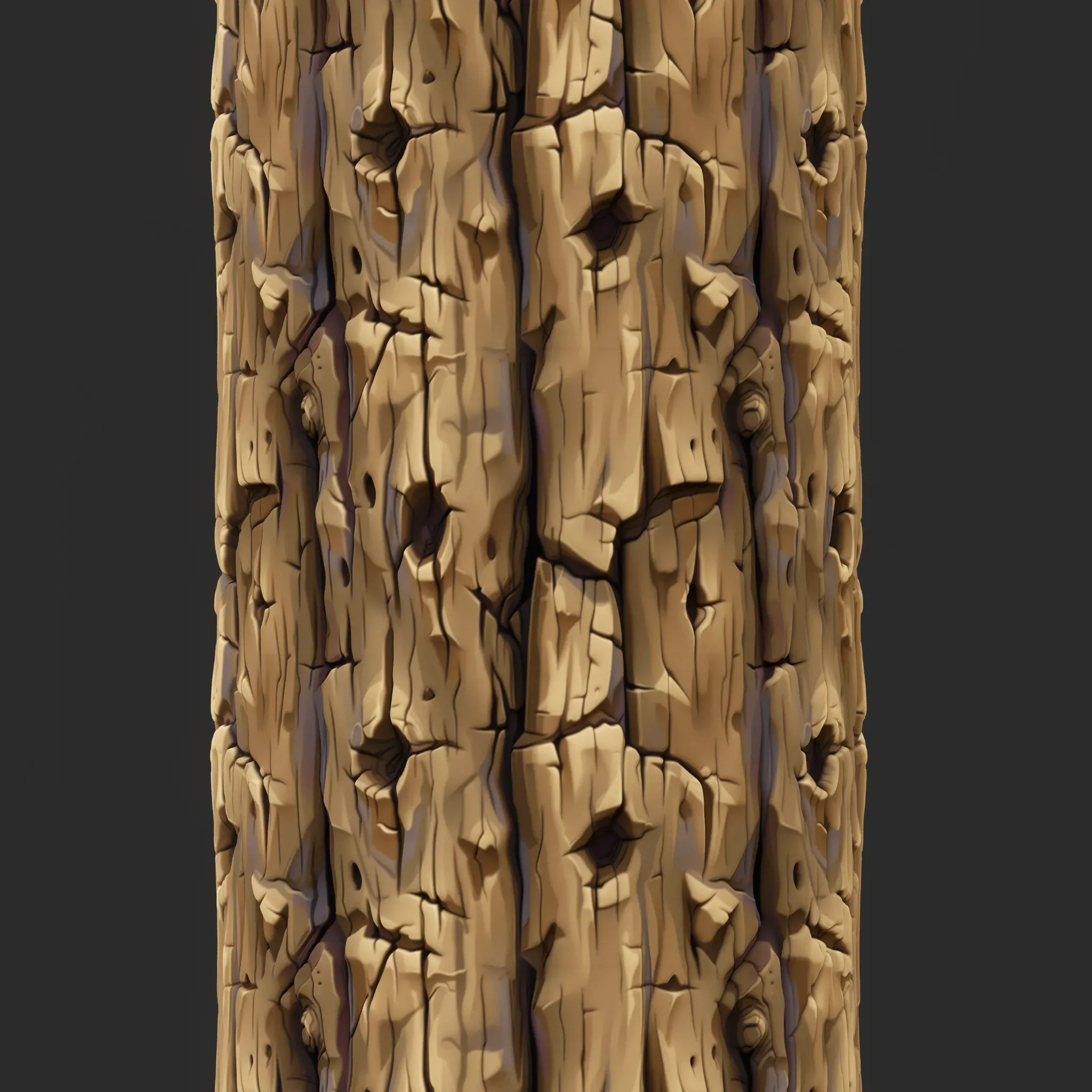 Stylized Bark Seamless Texture - FlippedNormals