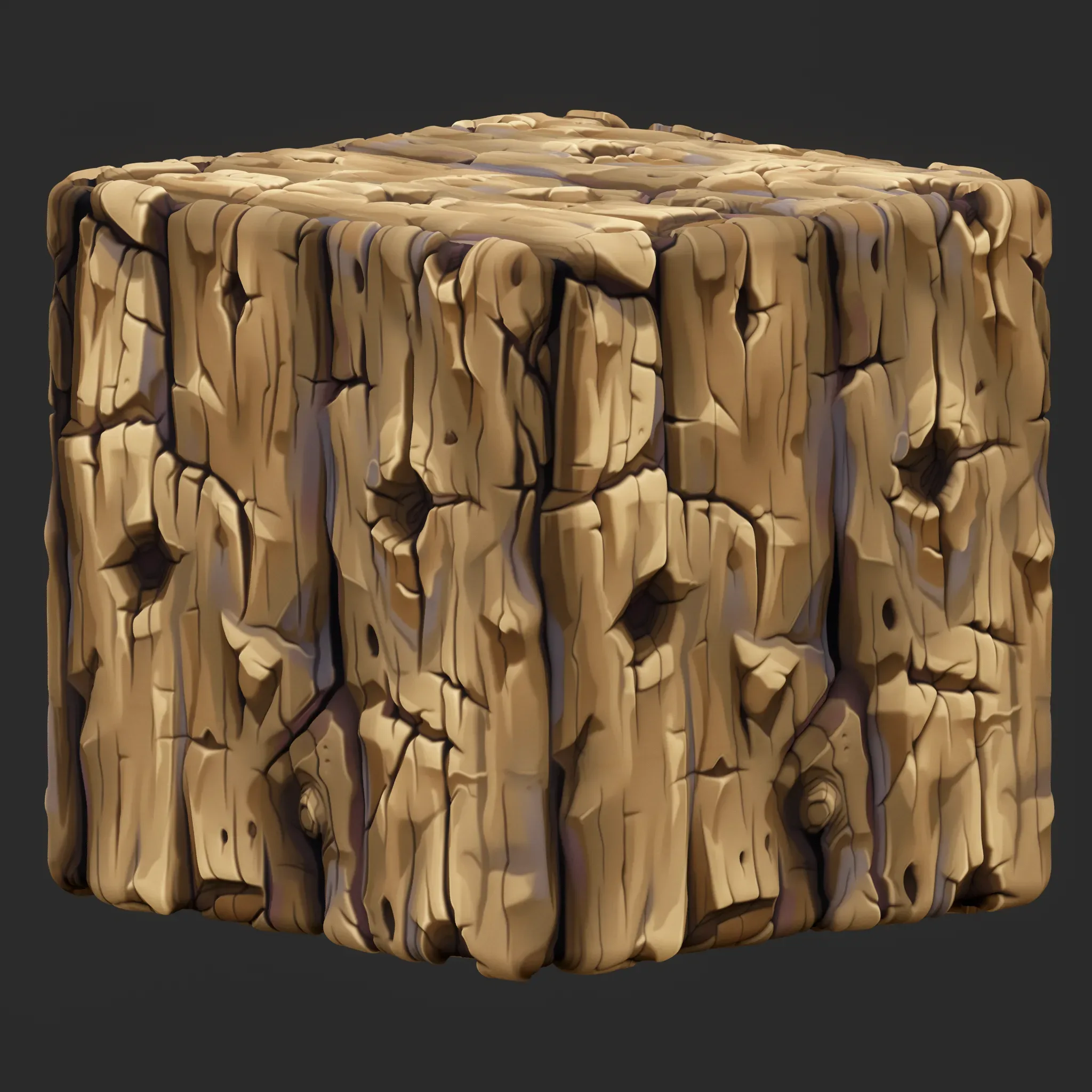 Stylized Bark Seamless Texture - FlippedNormals