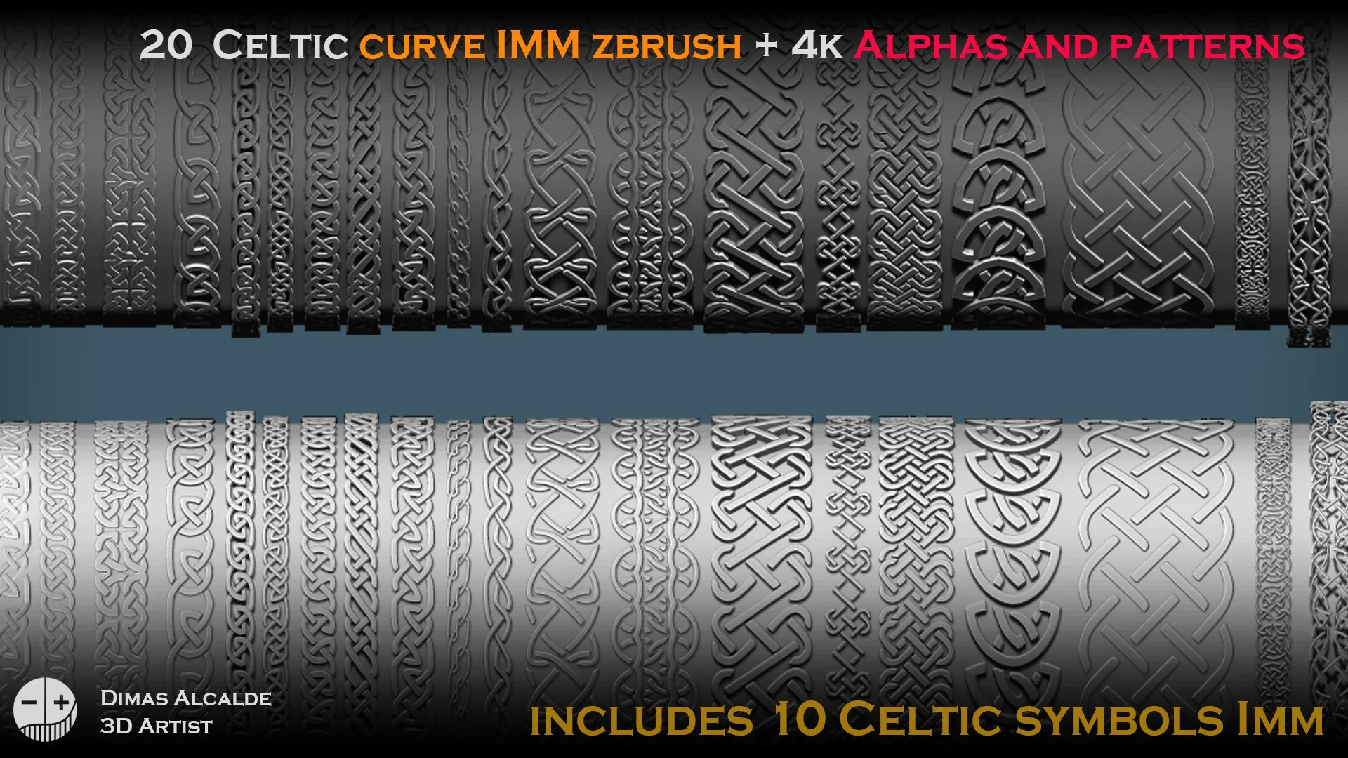 20 Celtic / Viking curve IMM zbrush - FlippedNormals