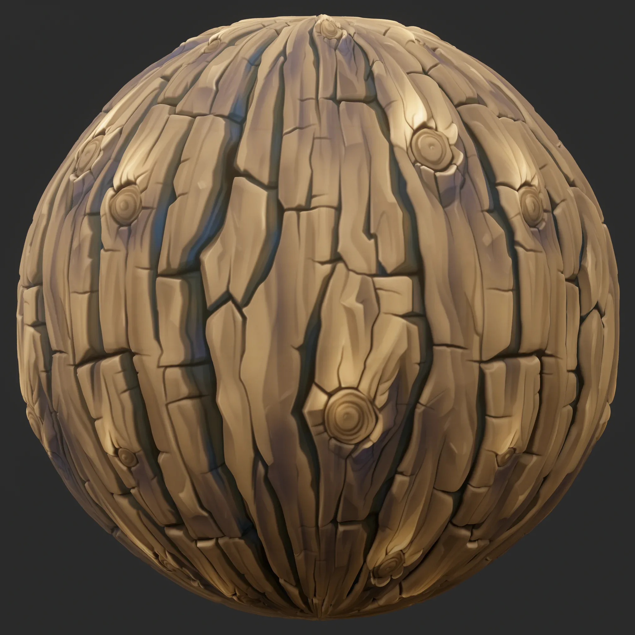 Stylized Bark Seamless Texture - FlippedNormals