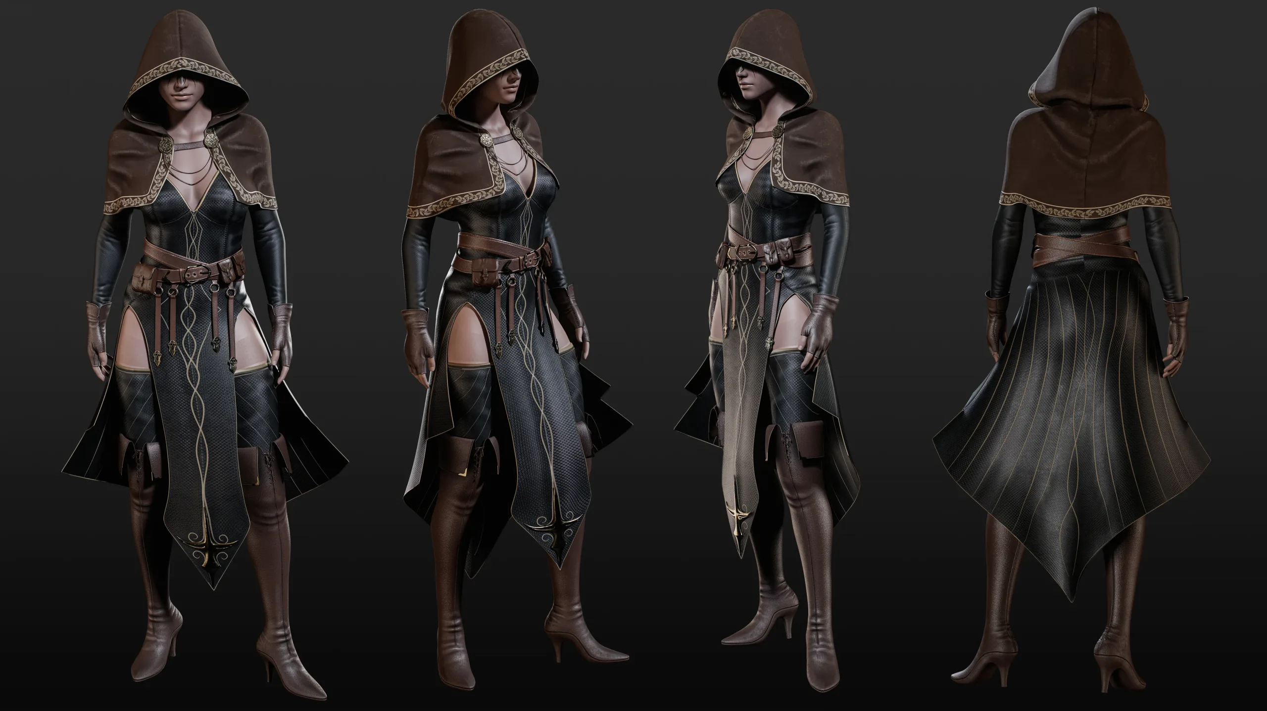 Warrior Outfit 01 - Game Ready - FlippedNormals
