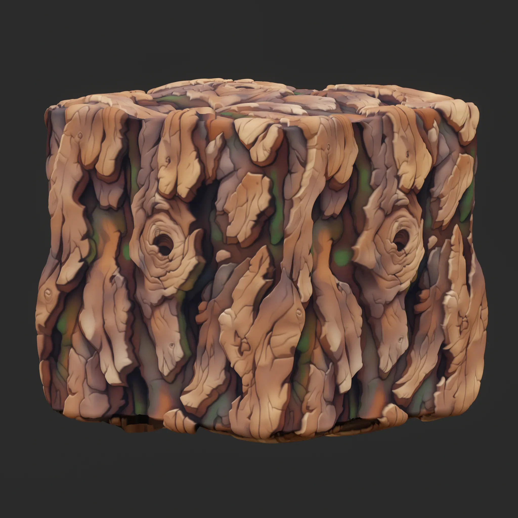 Stylized Bark Seamless Texture - FlippedNormals